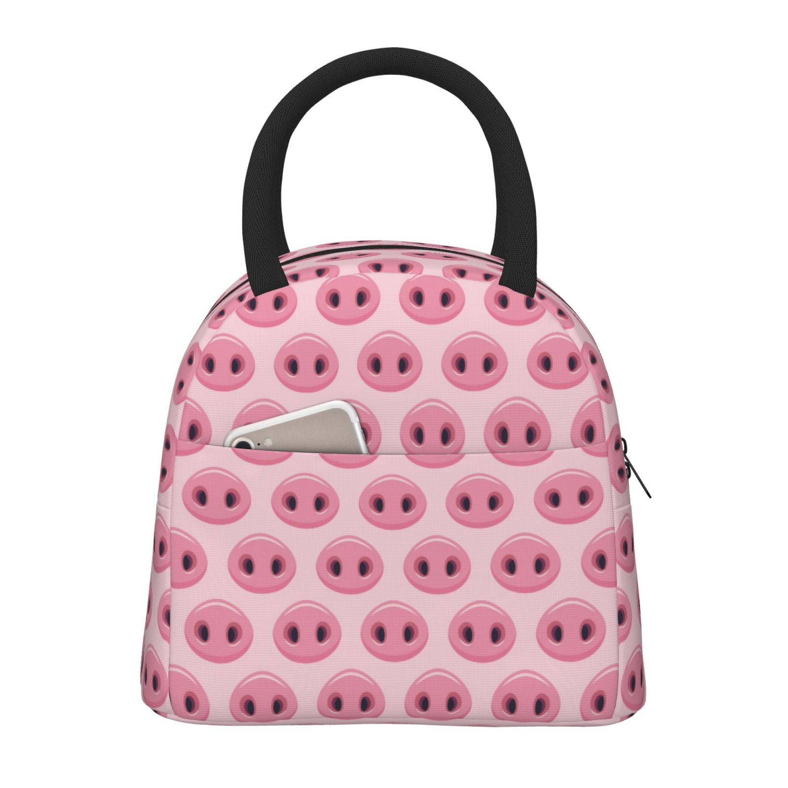 Fotbe Pig Nose Pattern Lunch Bag, Insulated Lunch Box, Small Leakproof ...