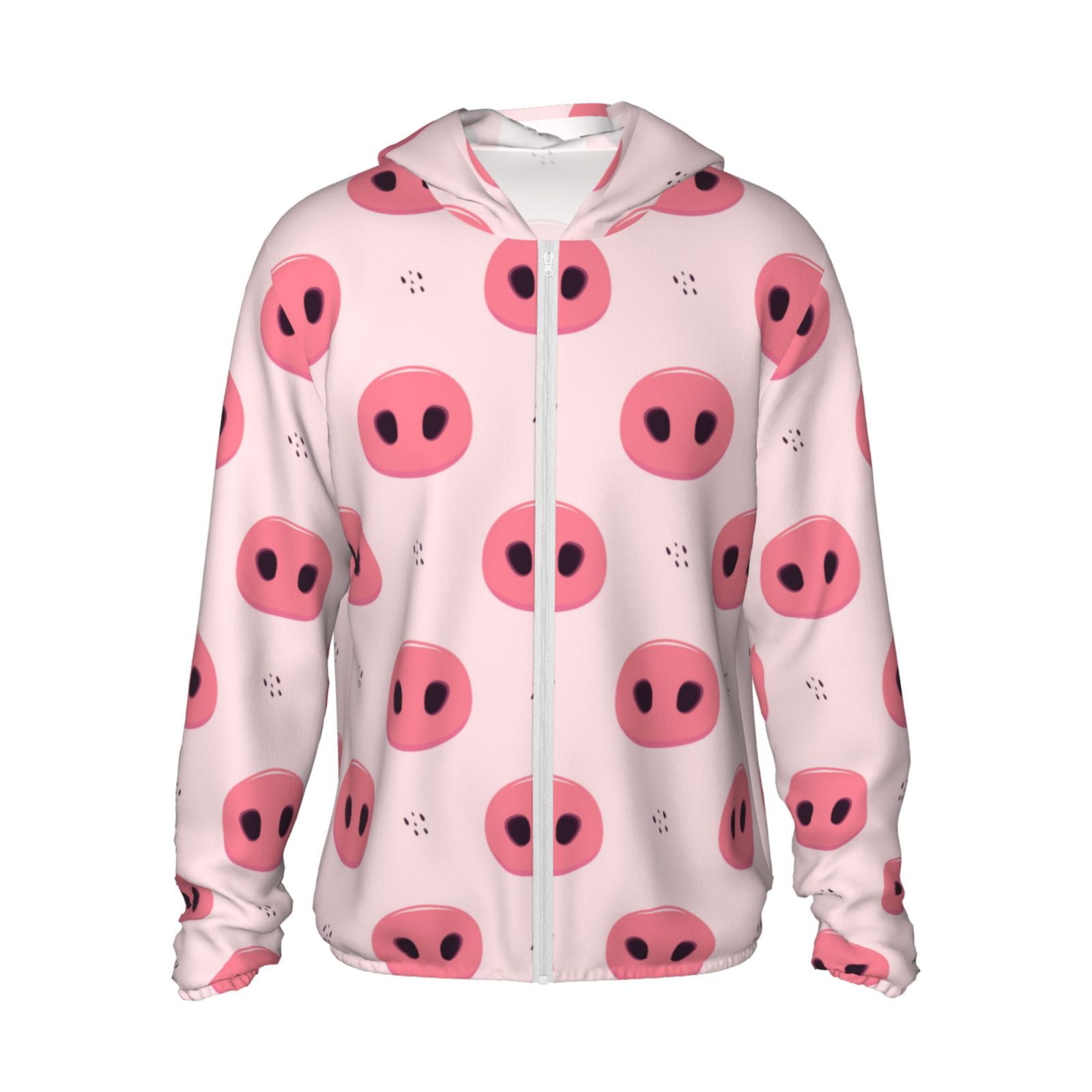 Fotbe Pig Noses Men's Women's UPF 50+ Sun Protection Jacket Hooded ...