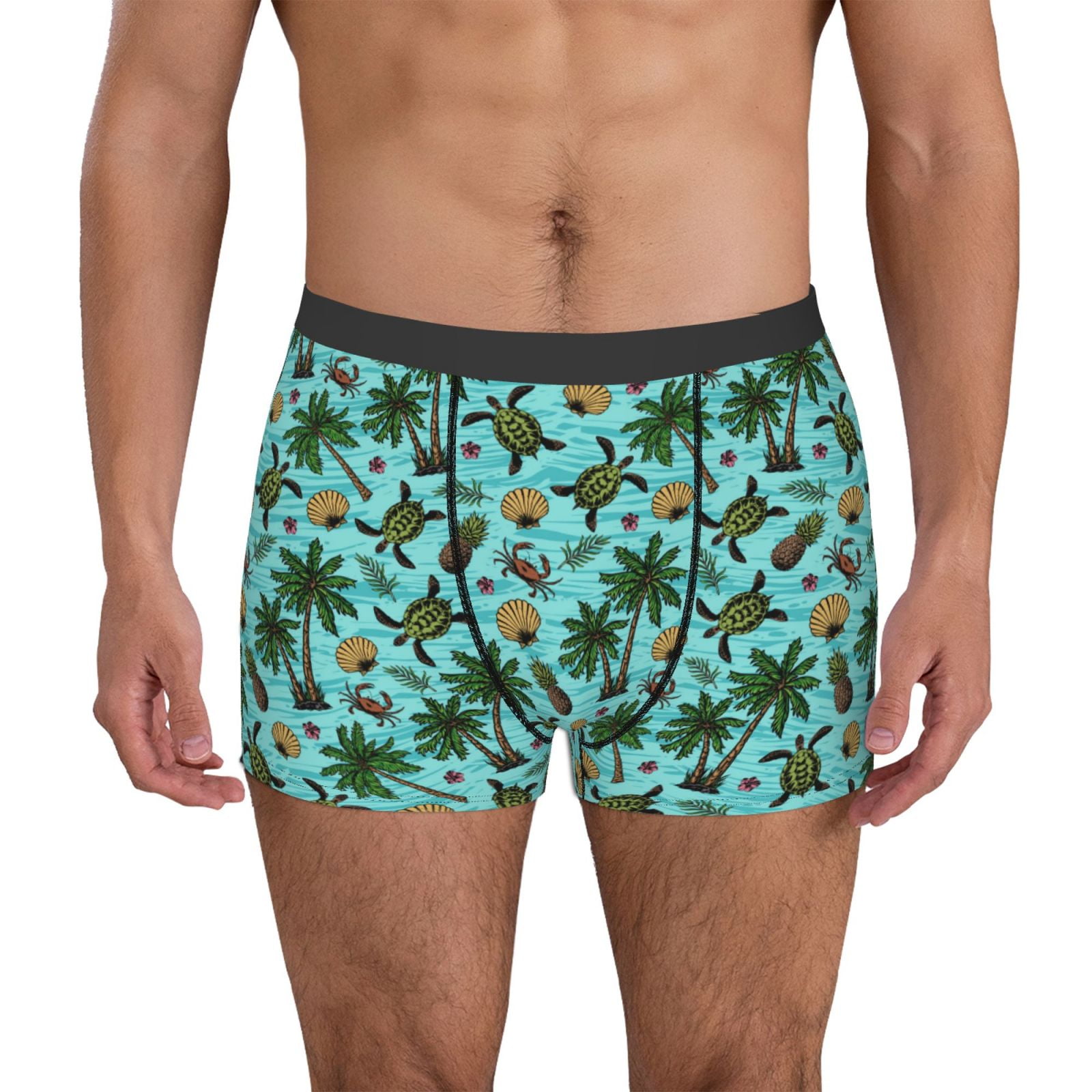Fotbe Pineapple Sea Turtle Men’s Total Support Pouch Boxer Briefs, X ...