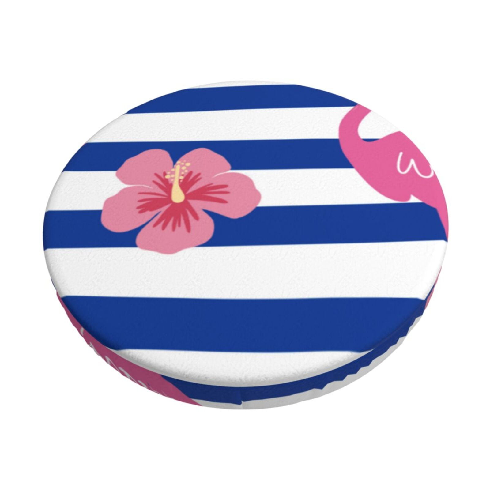 Fotbe Pink Flamingo Stool Covers Round,Waterproof Round Bar Stool ...
