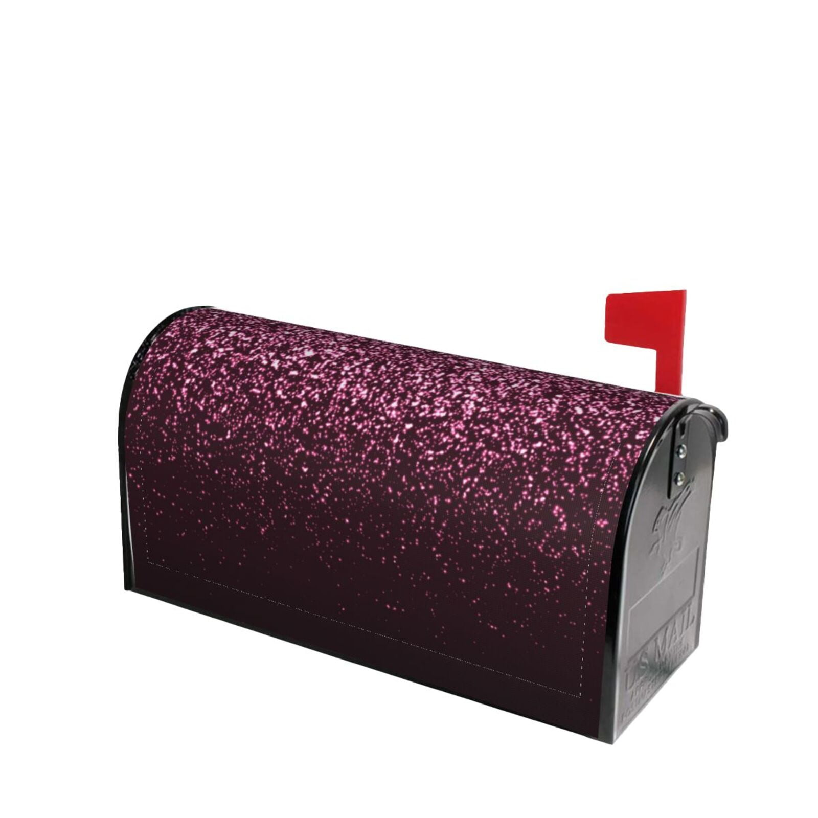 Fotbe Pink Glitter Sparkles A Mailbox Covers Post Letter Box Cover ...