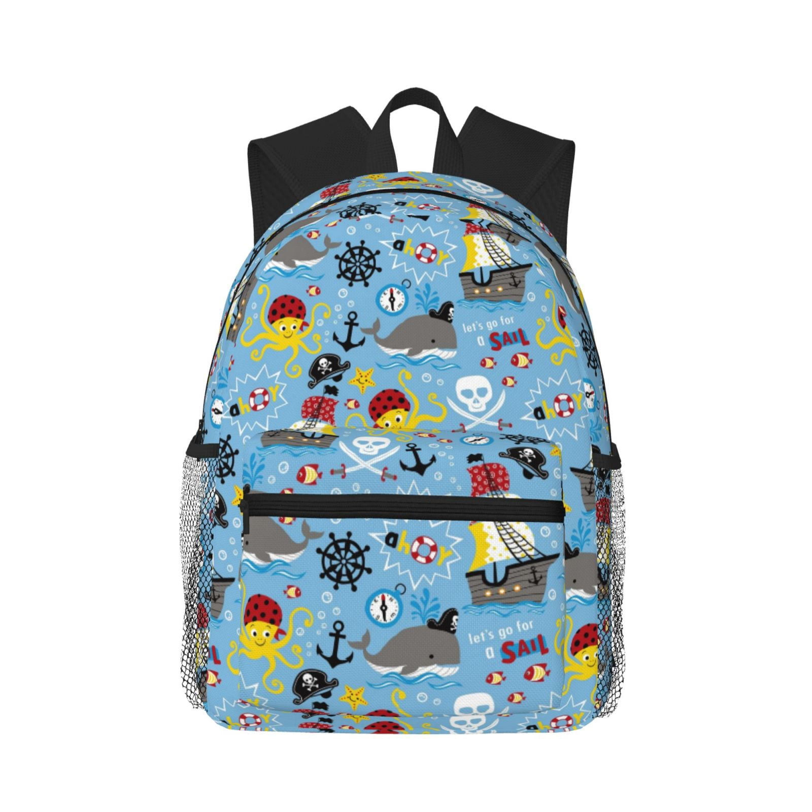 Fotbe Pirate Marine Animals Lightweight Casual Laptop Backpack for Men ...
