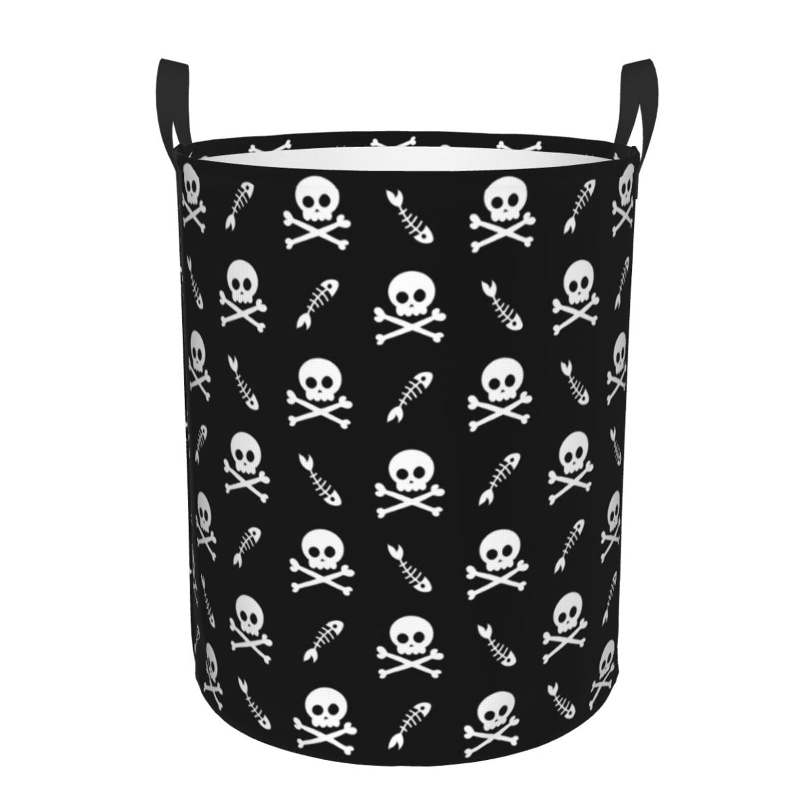 Fotbe Pirate skull Pattern Laundry Basket with Handles, Waterproof ...