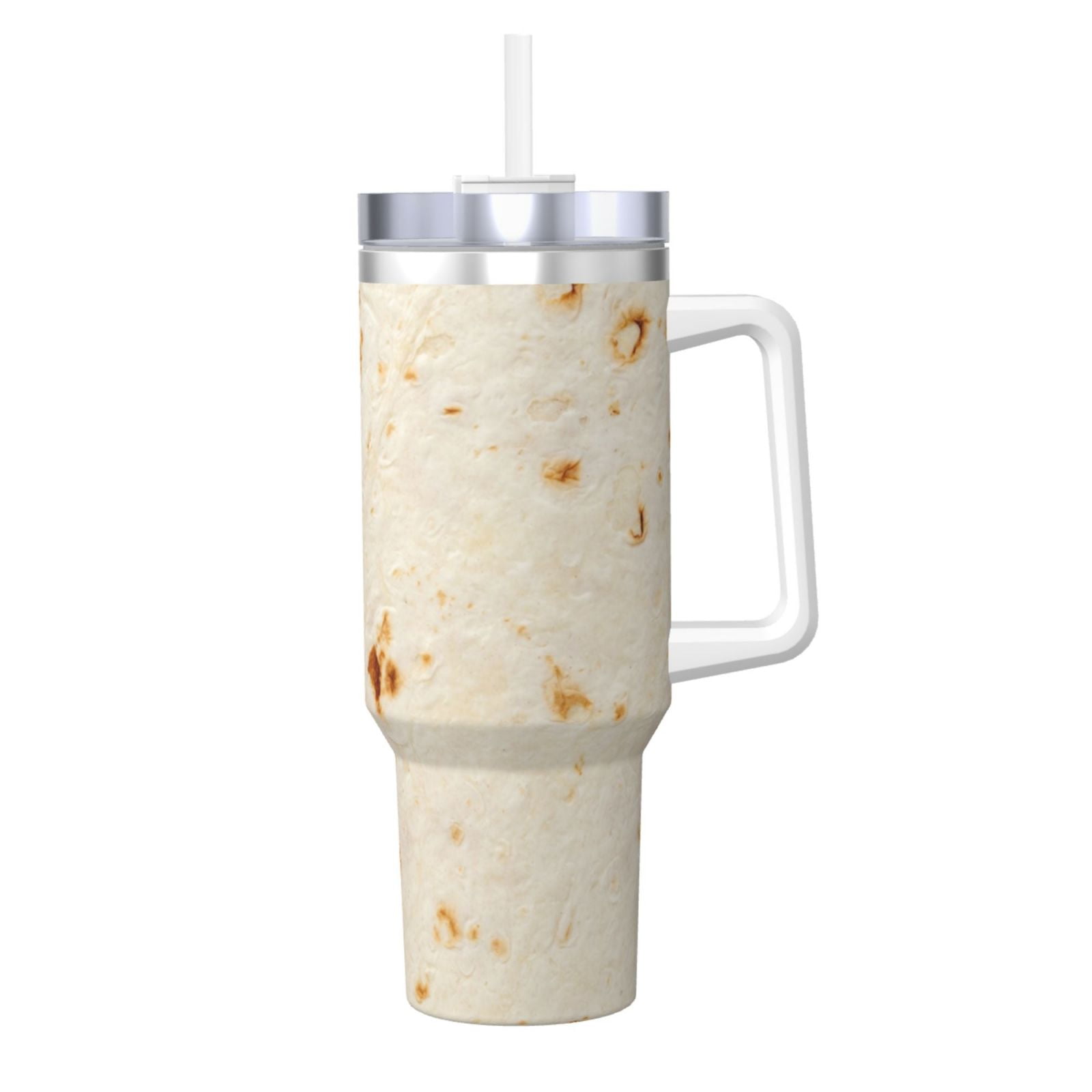 Fotbe Pita Tortilla Pattern 40oz Ice Bully With Handle And Straw ...