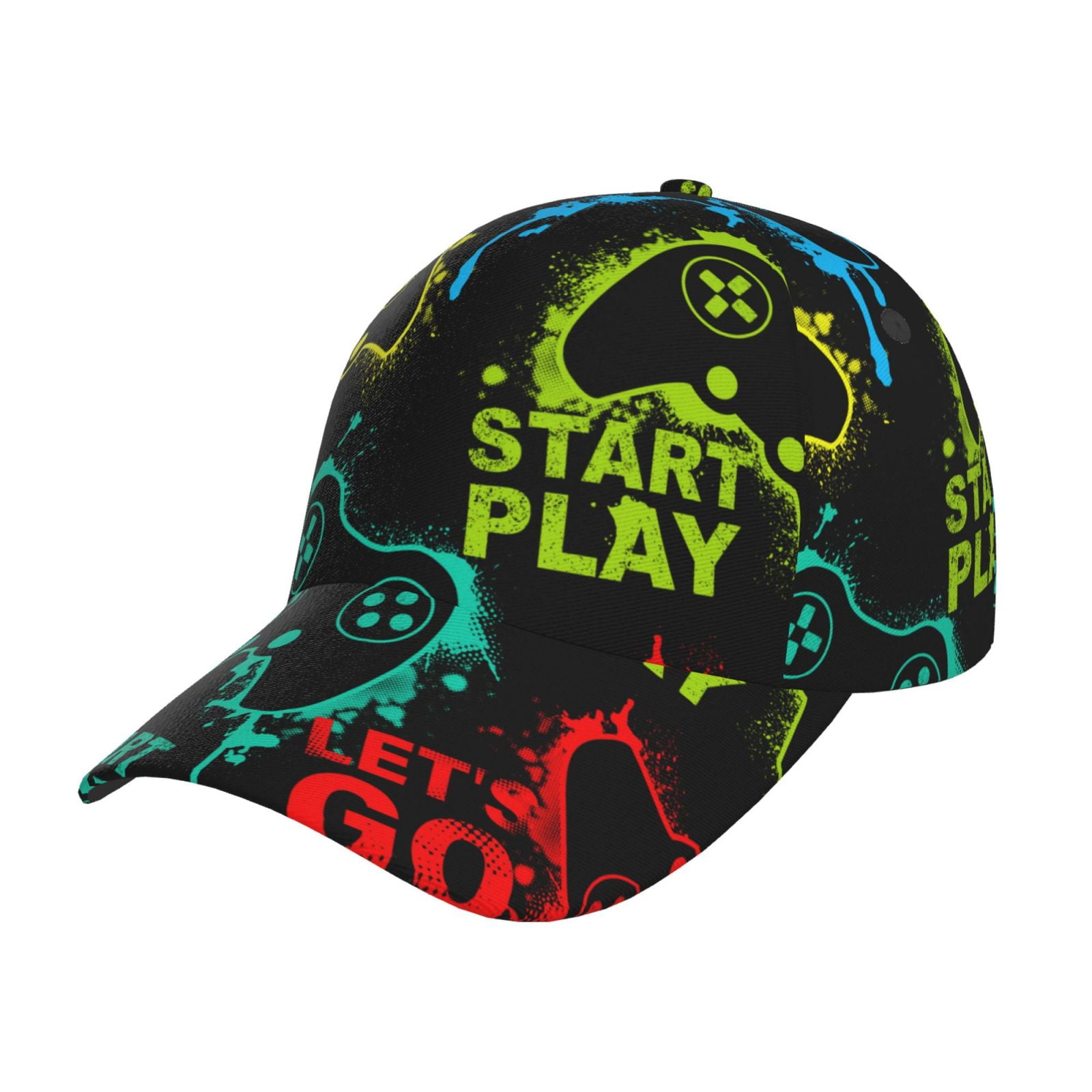 Fotbe Play Game Start Baseball Cap, Play Game Start Print Dad Hat ...