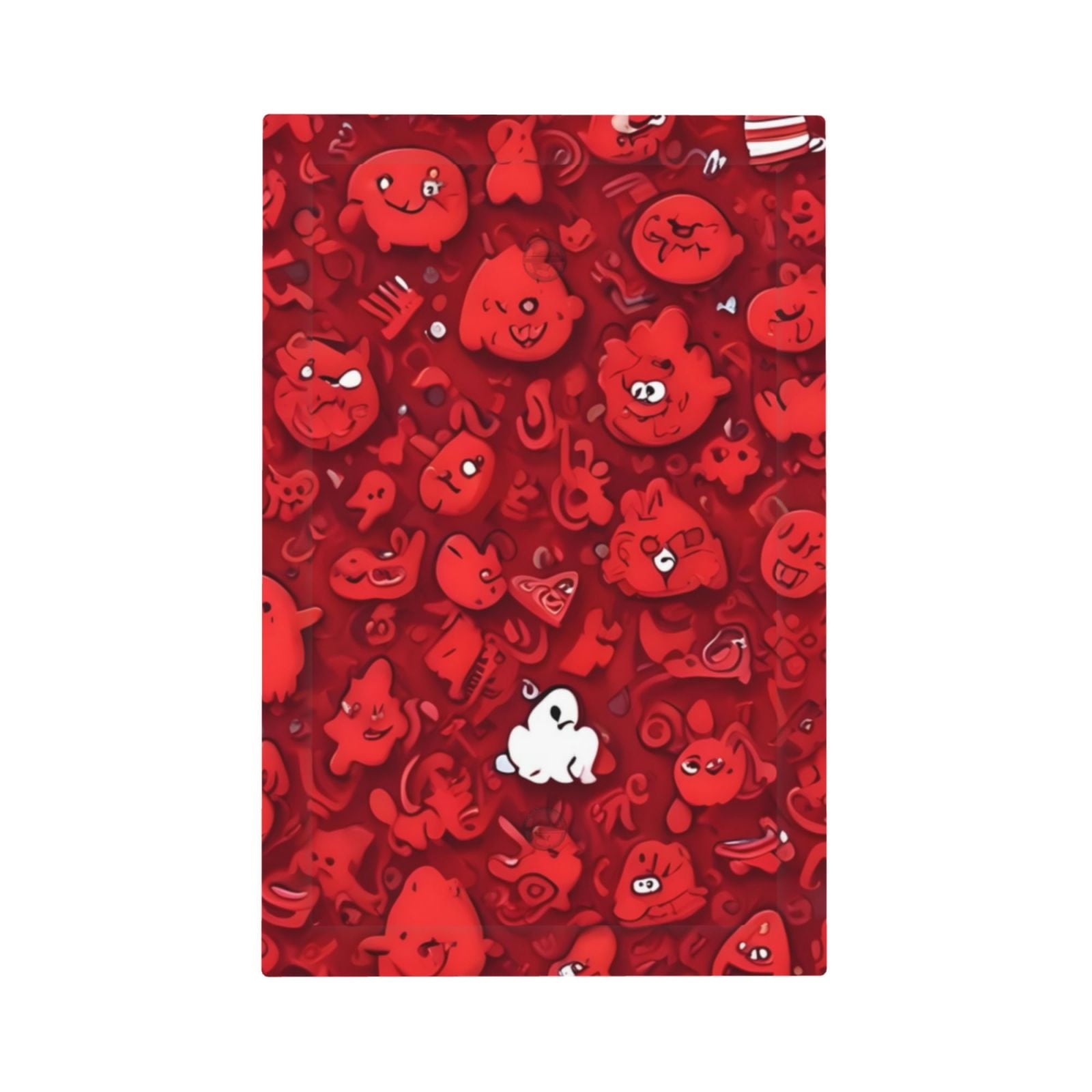 Fotbe Playful Red Cartoon Faces Print Duplex Receptacle Wall Plate, 1 ...