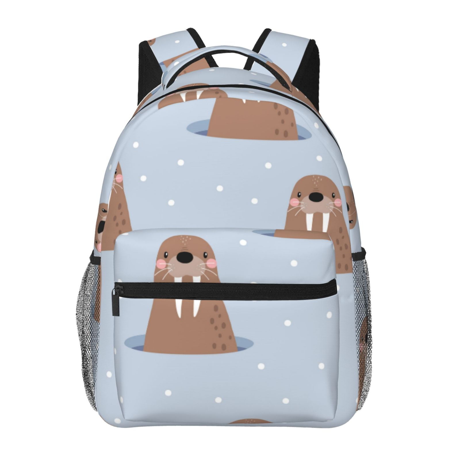 Fotbe Playful Walrus Wonders Pattern Casual Backpack for School, Travel ...