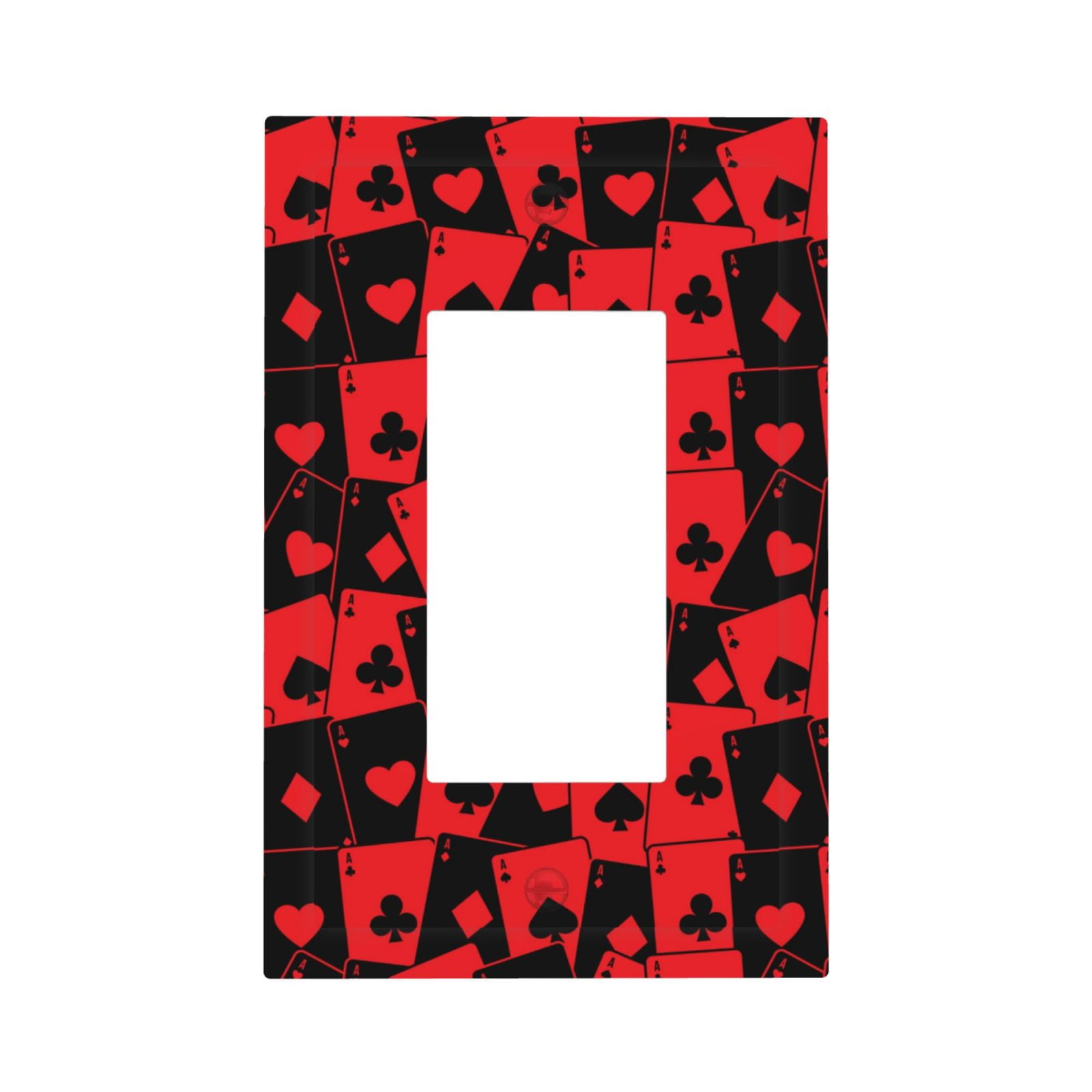 Fotbe Playing Cards Print Duplex Receptacle Wall Plate, 1-Gang 5.0" x3 ...