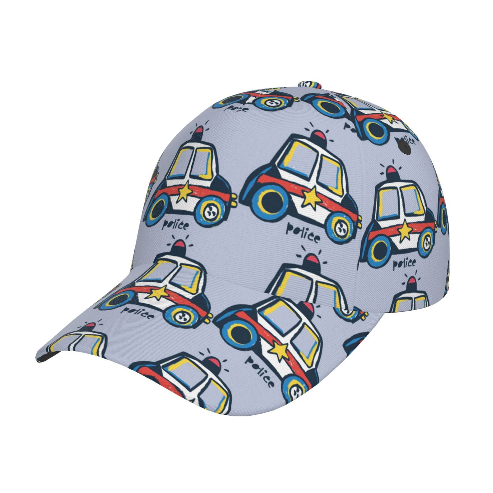 Fotbe Police Car Baseball Cap, Police Car Print Dad Hat,Outdoor Hat ...