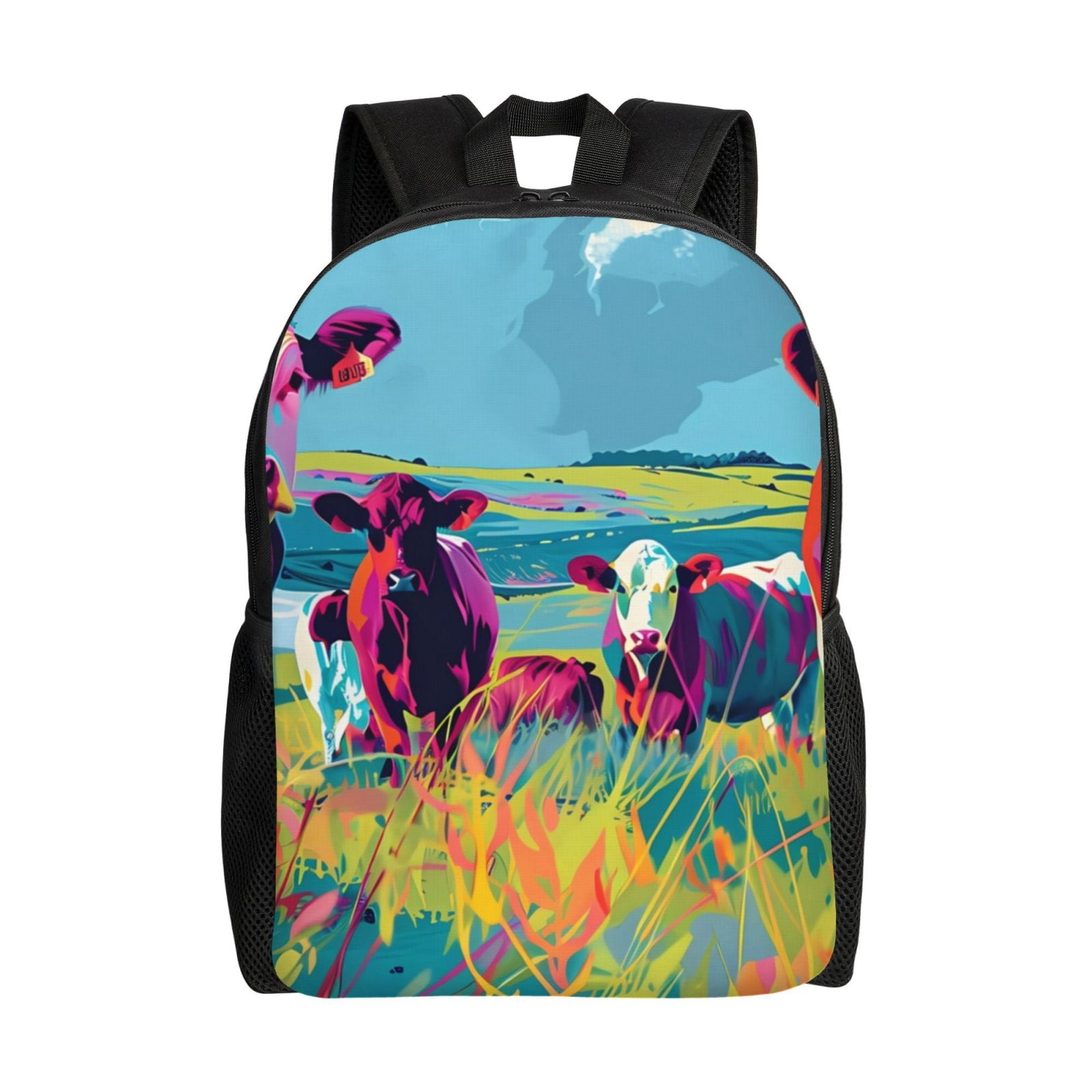 Fotbe Pop Art Colorful Cows Travel Laptop Backpack, Business Slim ...