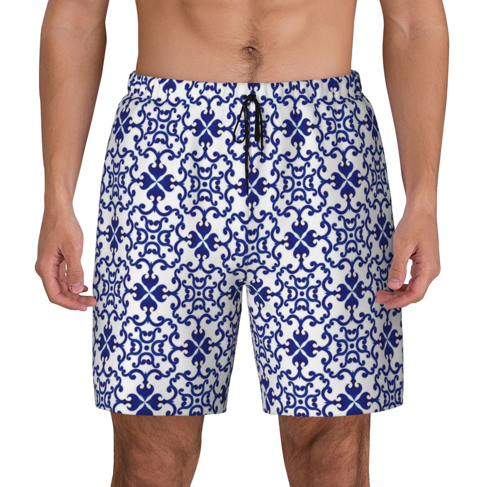 Fotbe Porcelain Chinaware Men’s Swim Trunks Quick Dry Swim Shorts Board ...