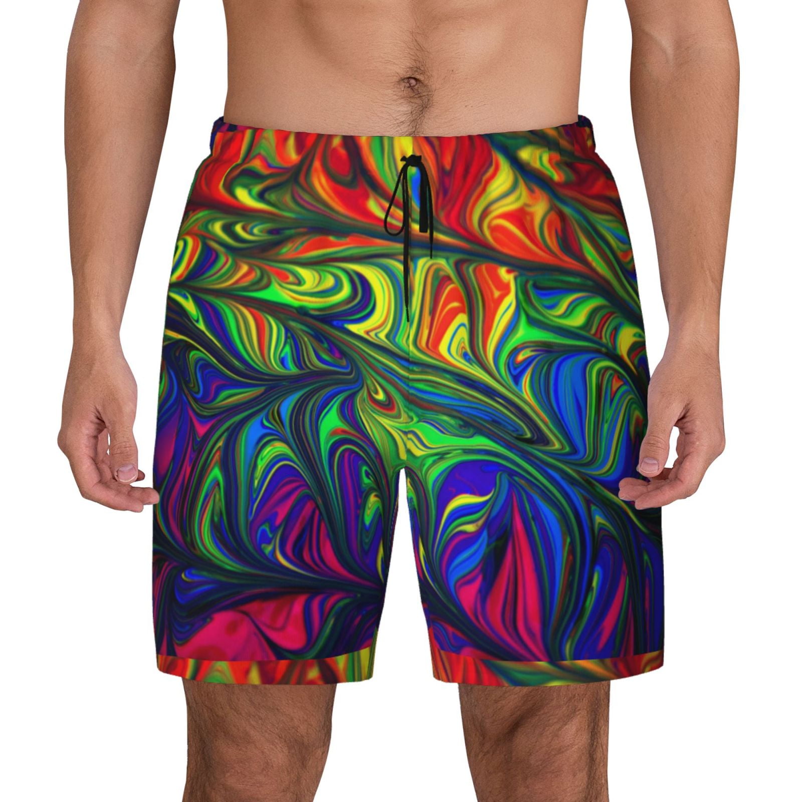 Fotbe Pride Rainbow Men’s Swim Trunks Quick Dry Swim Shorts Board ...