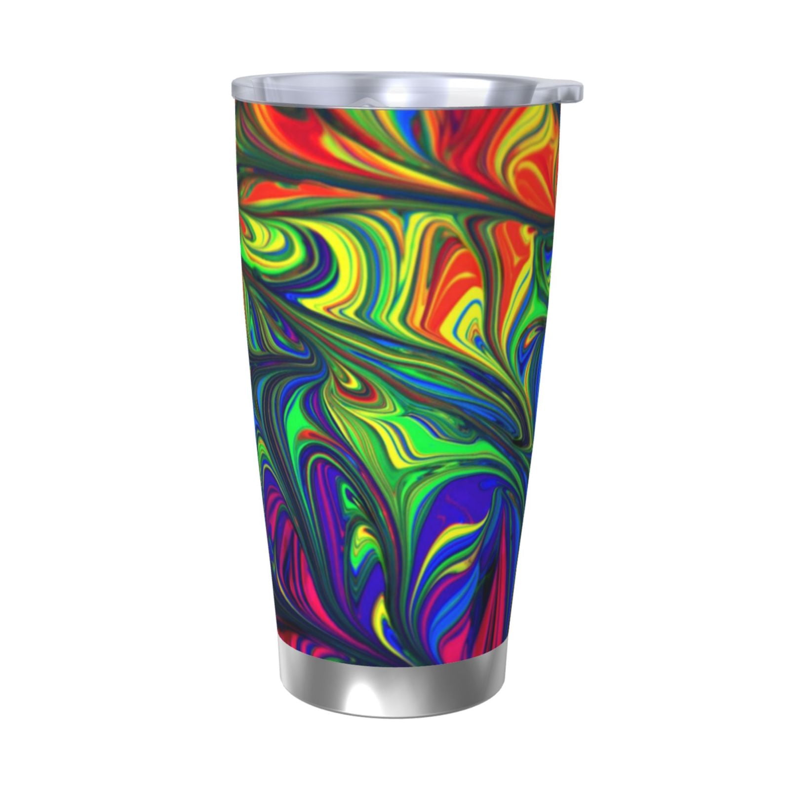 Fotbe Pride Rainbow Pattern 20 oz Tumbler Stainless Steel Vacuum ...