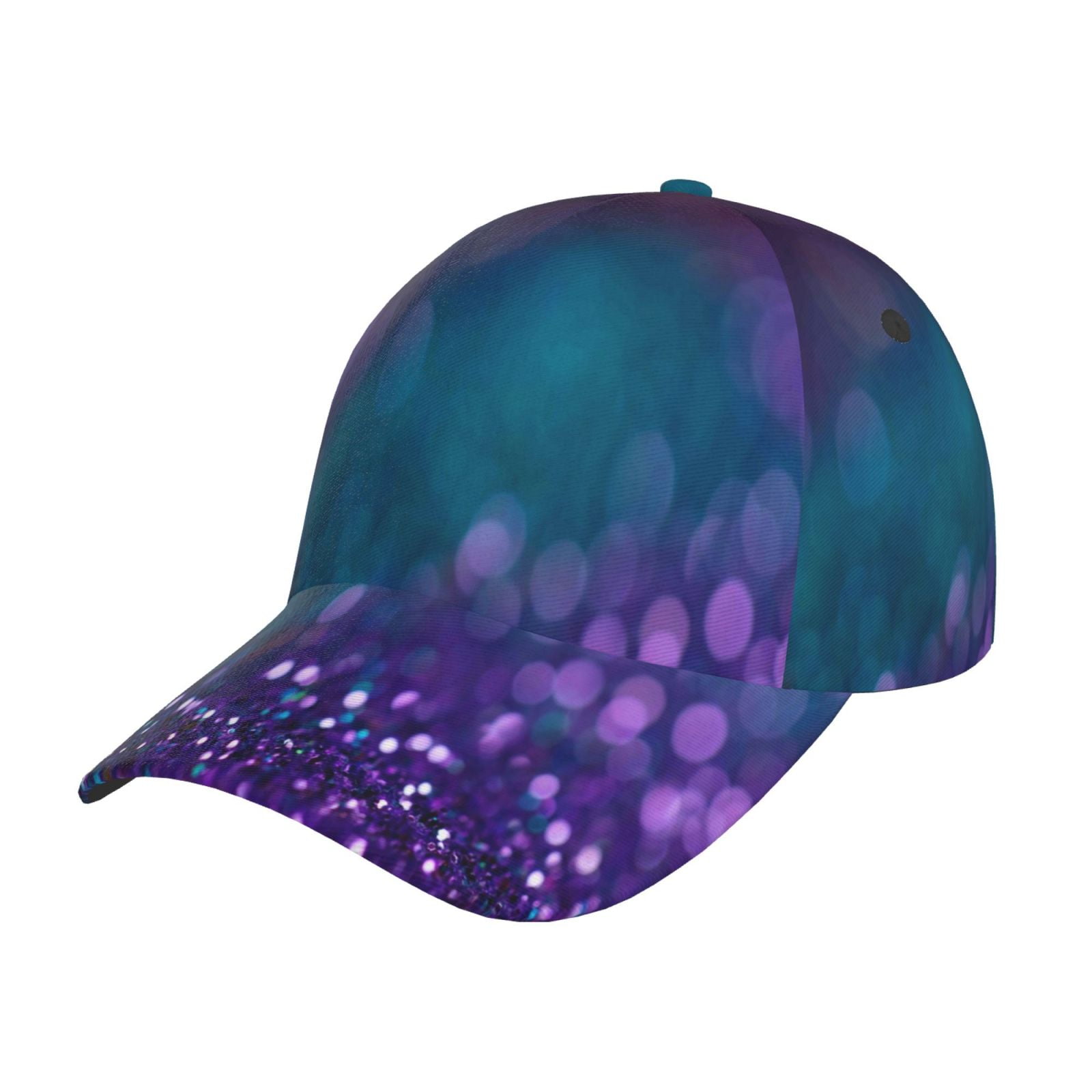 Fotbe Purple And Green Glitter Baseball Cap, Purple And Green Glitter ...