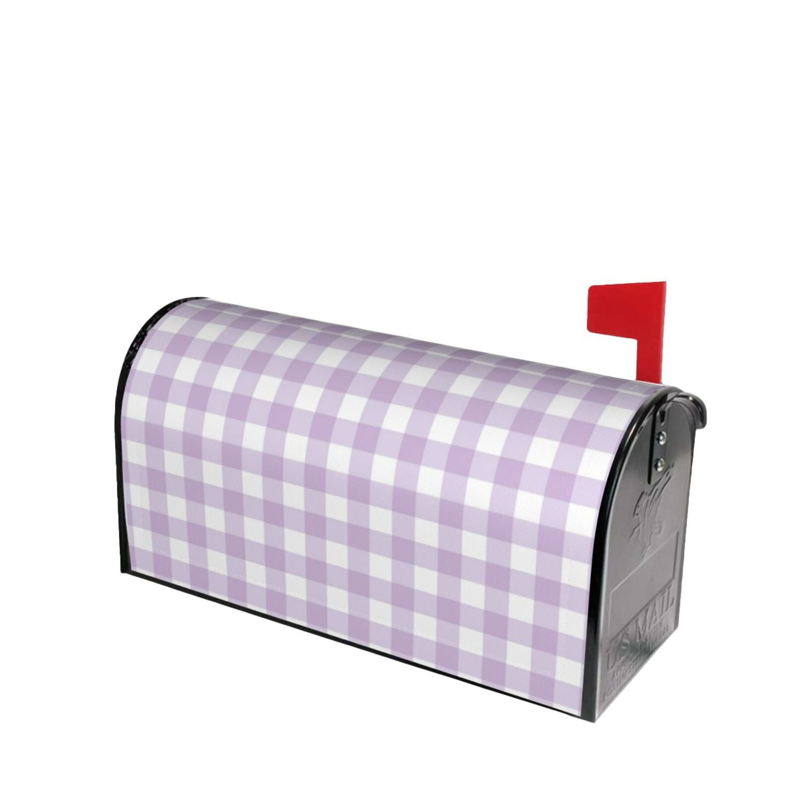 Fotbe Purple Checkboard Mailbox Covers Post Letter Box Cover Garden ...