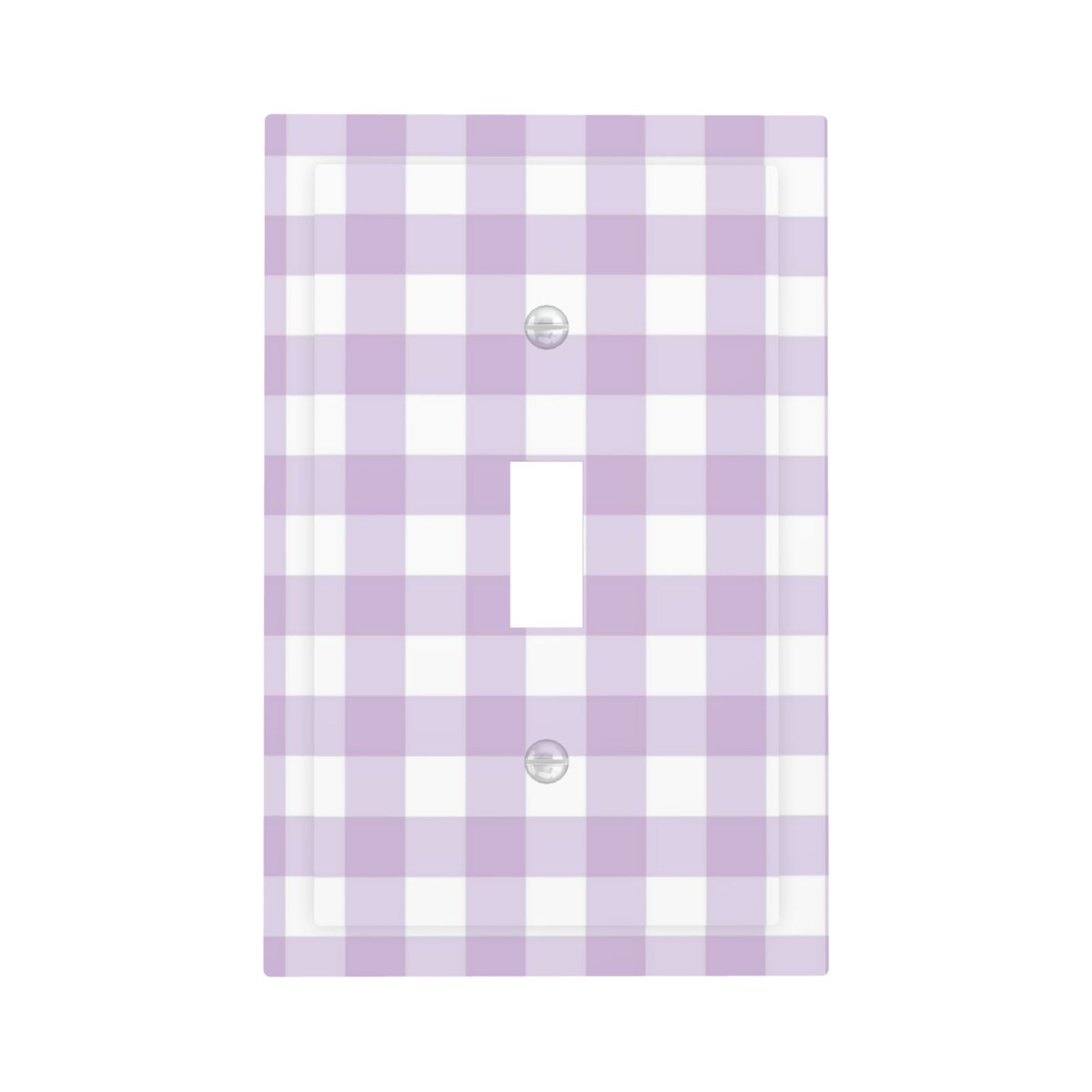 Fotbe Purple Checkboard Print Duplex Receptacle Wall Plate, 1-Gang 5.0 ...
