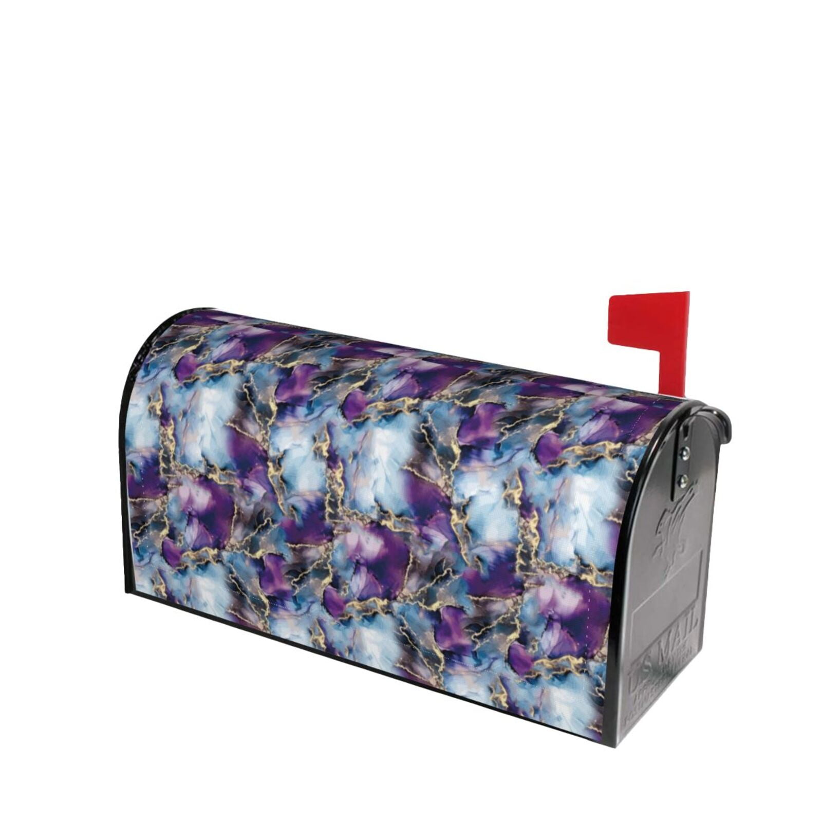 Fotbe Purple Marble Texture Mailbox Covers Post Letter Box Cover Garden ...
