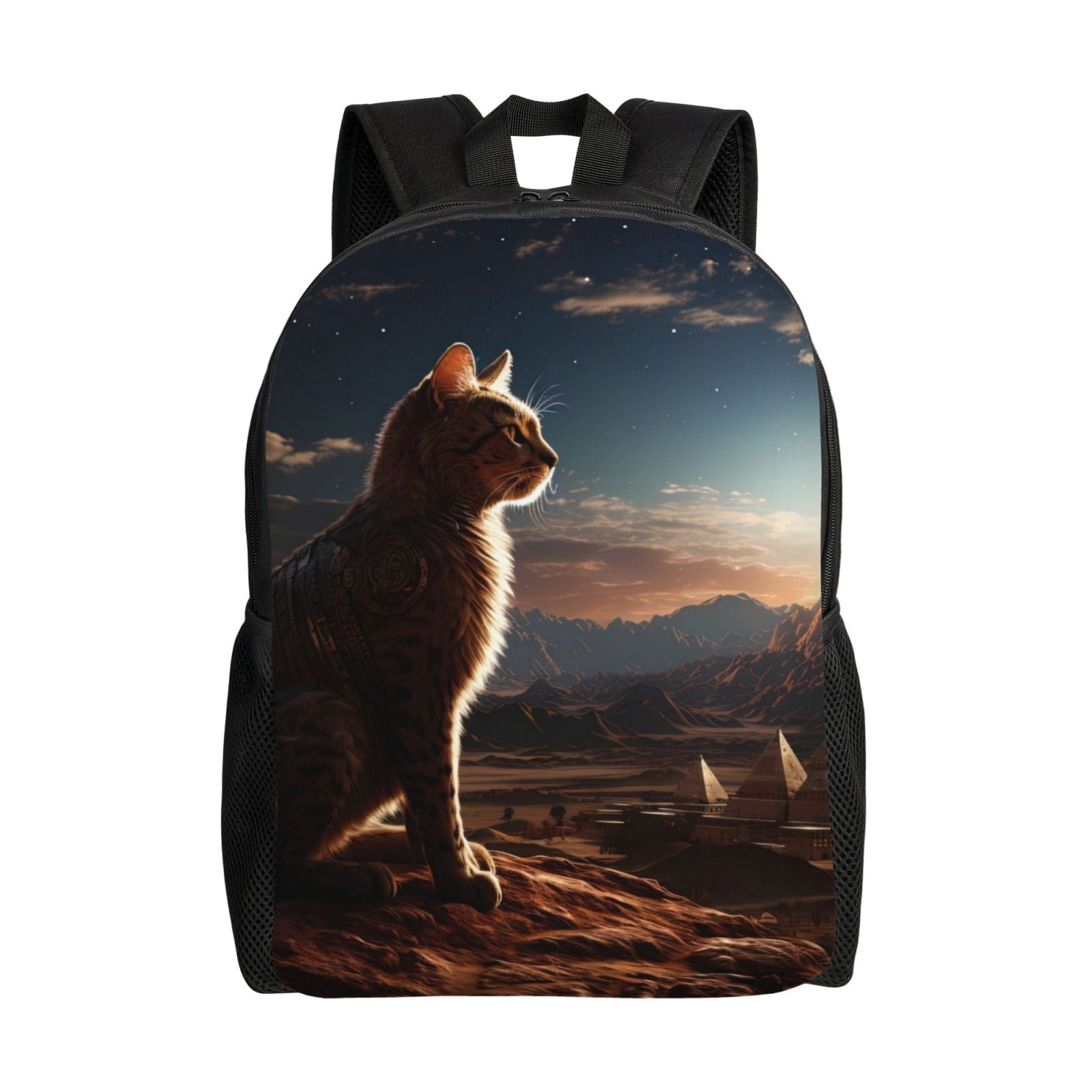 Fotbe Pyramid Desert Cat Travel Laptop Backpack, Business Slim Sturdy ...