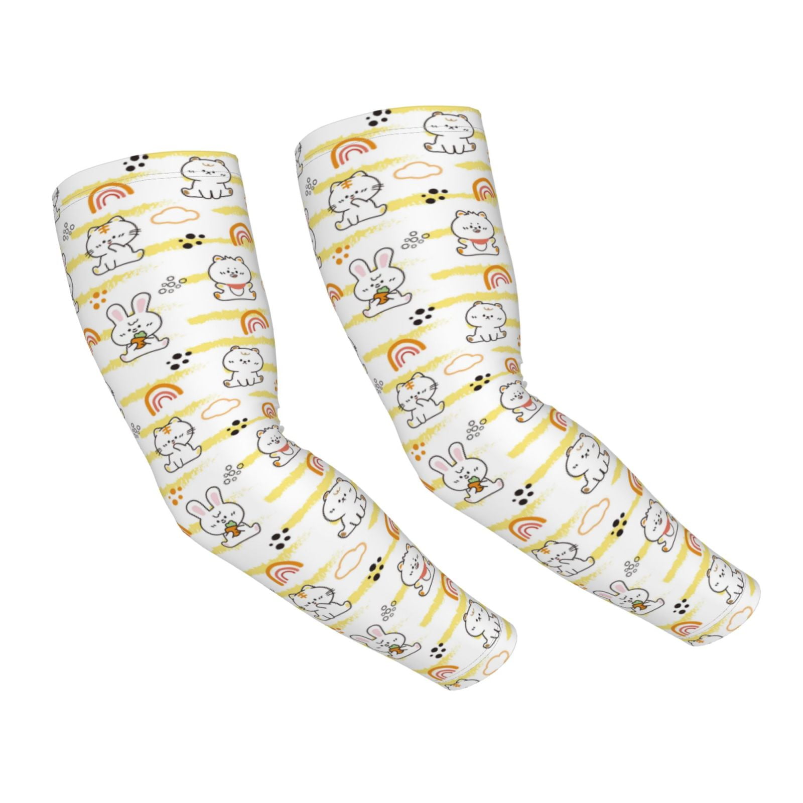 Fotbe Rabbit And Milk Tea UV Sun Protection Arm Sleeves - Tattoo Cover ...