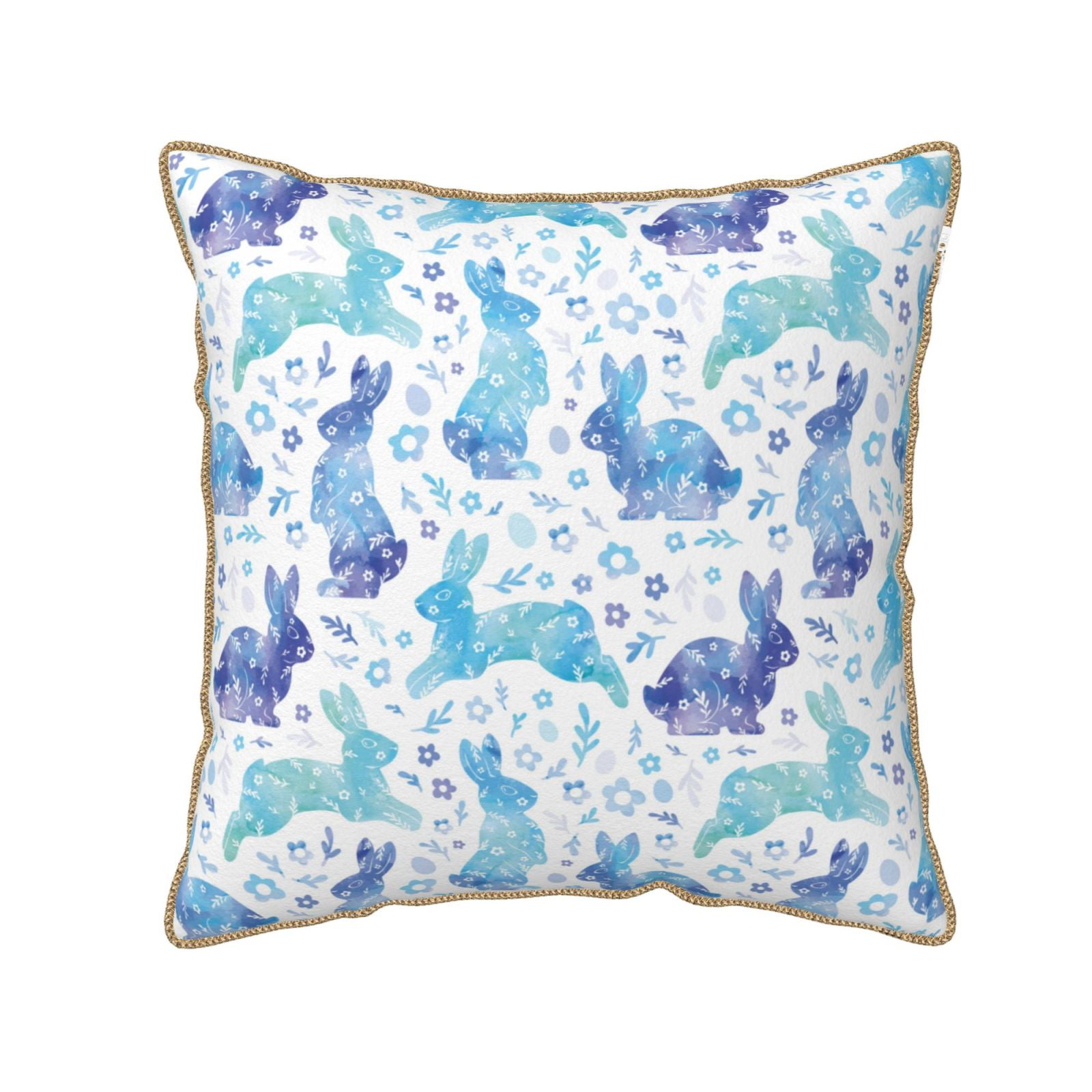 Fotbe Rabbit2 Pattern Velvet Decorative Throw Pillow Covers with ...