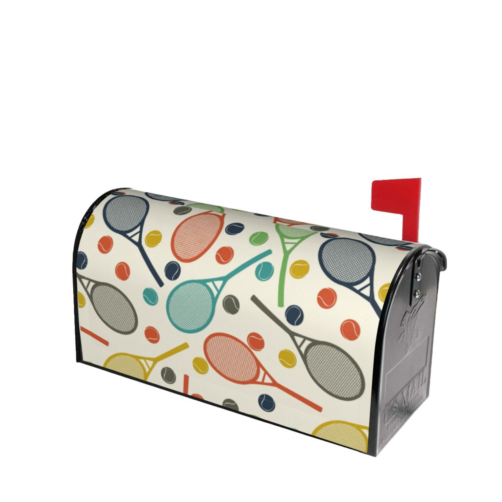 Fotbe Racket and Tennis Ball Mailbox Covers Post Letter Box Cover ...