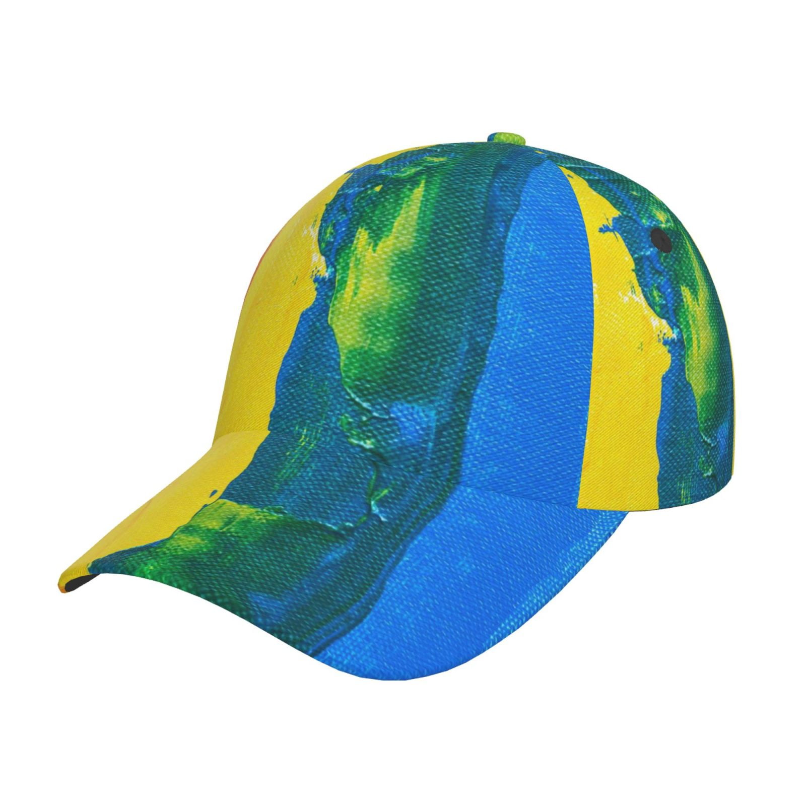 Fotbe Rainbow Colored Baseball Cap, Rainbow Colored Print Dad Hat ...