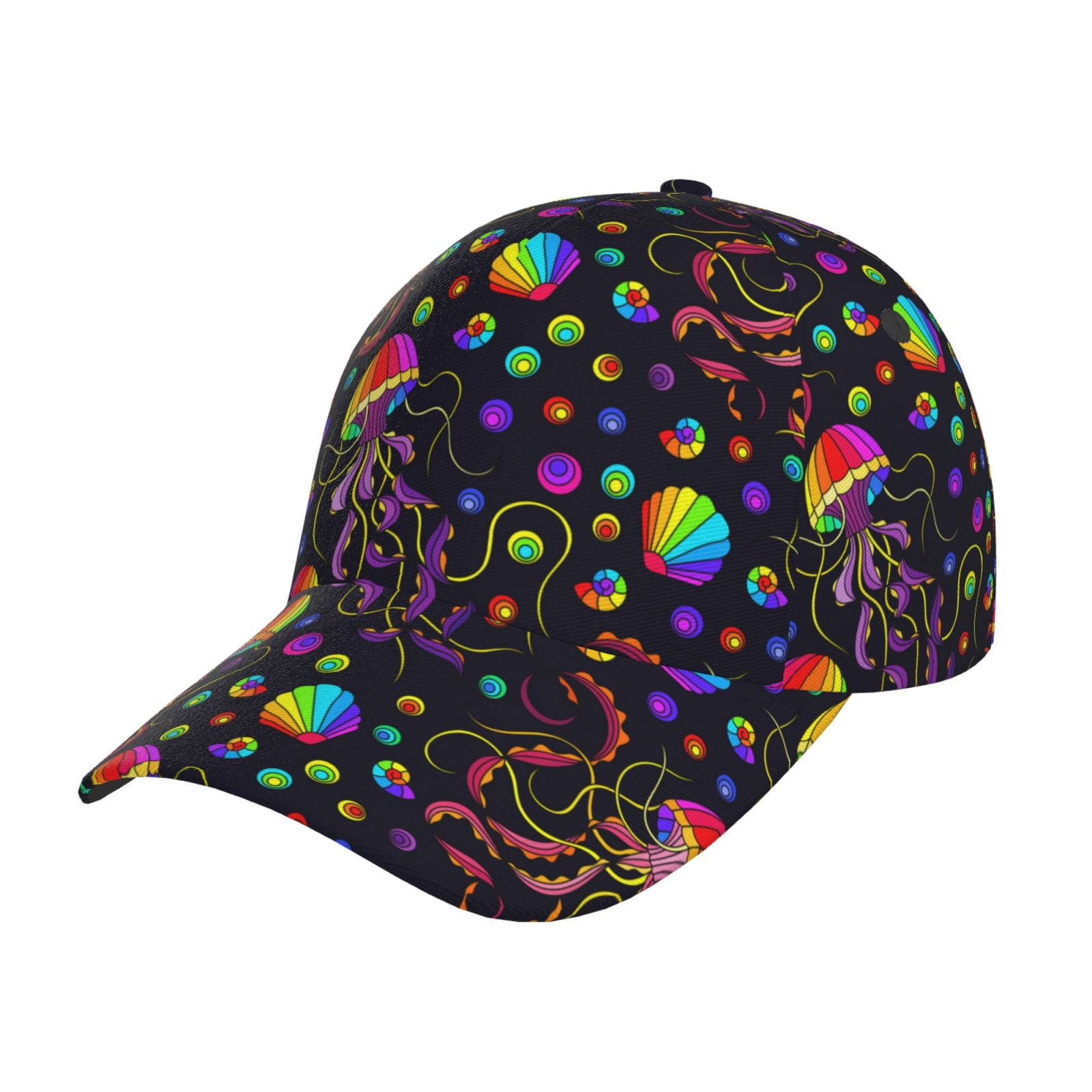 Fotbe Rainbow Jellyfishes Baseball Cap, Rainbow Jellyfishes Print Dad ...
