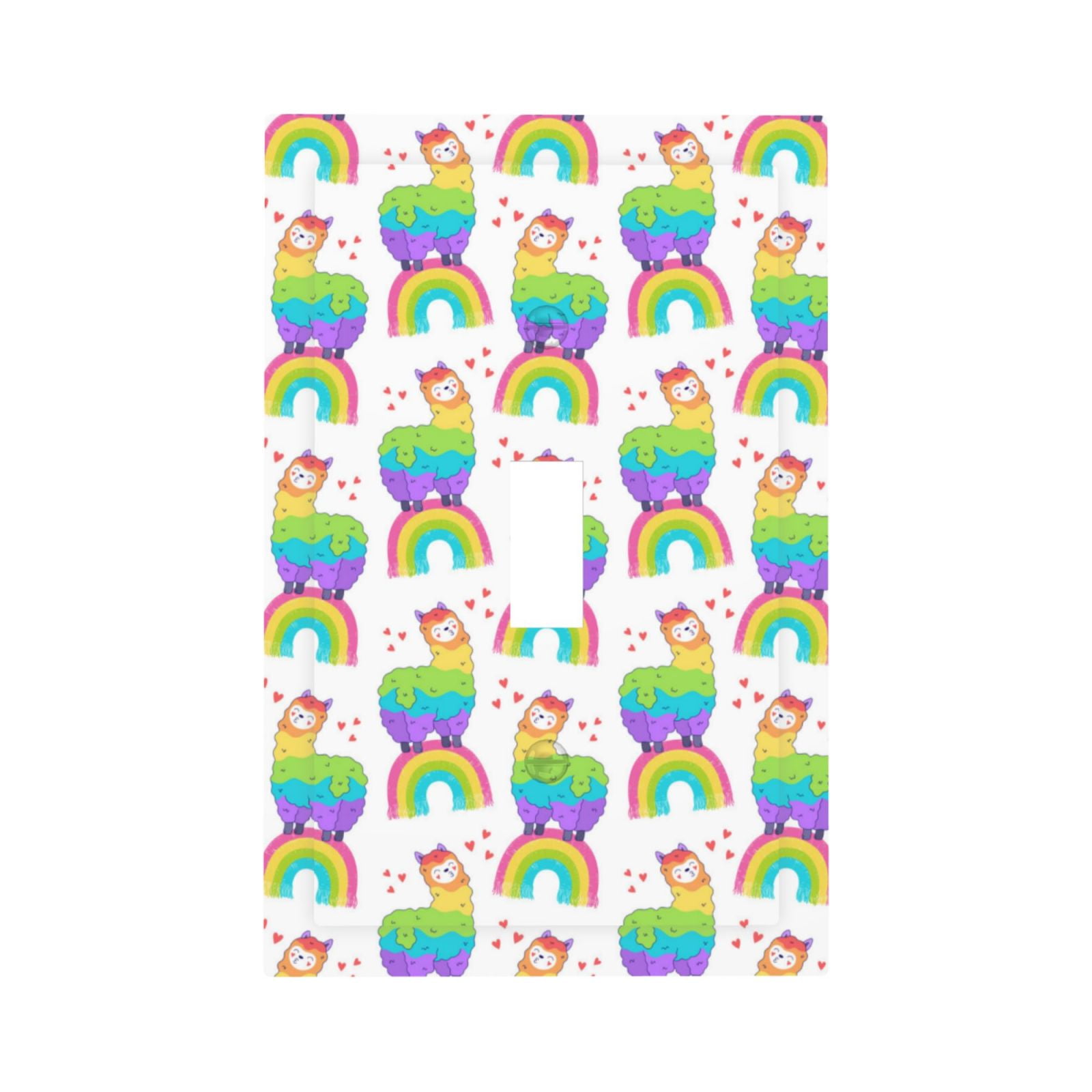 Fotbe Rainbow Llama Print Duplex Receptacle Wall Plate, 1-Gang 5.0" x3 ...