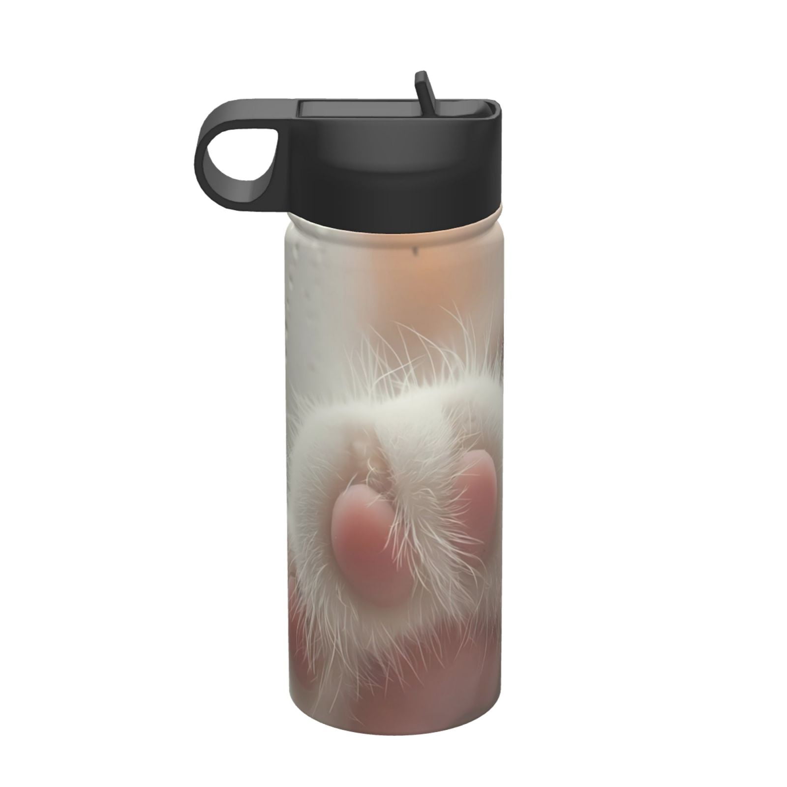 Fotbe Raindrop Kitten Paw Pattern 18oz Sports Insulated Kettle ...