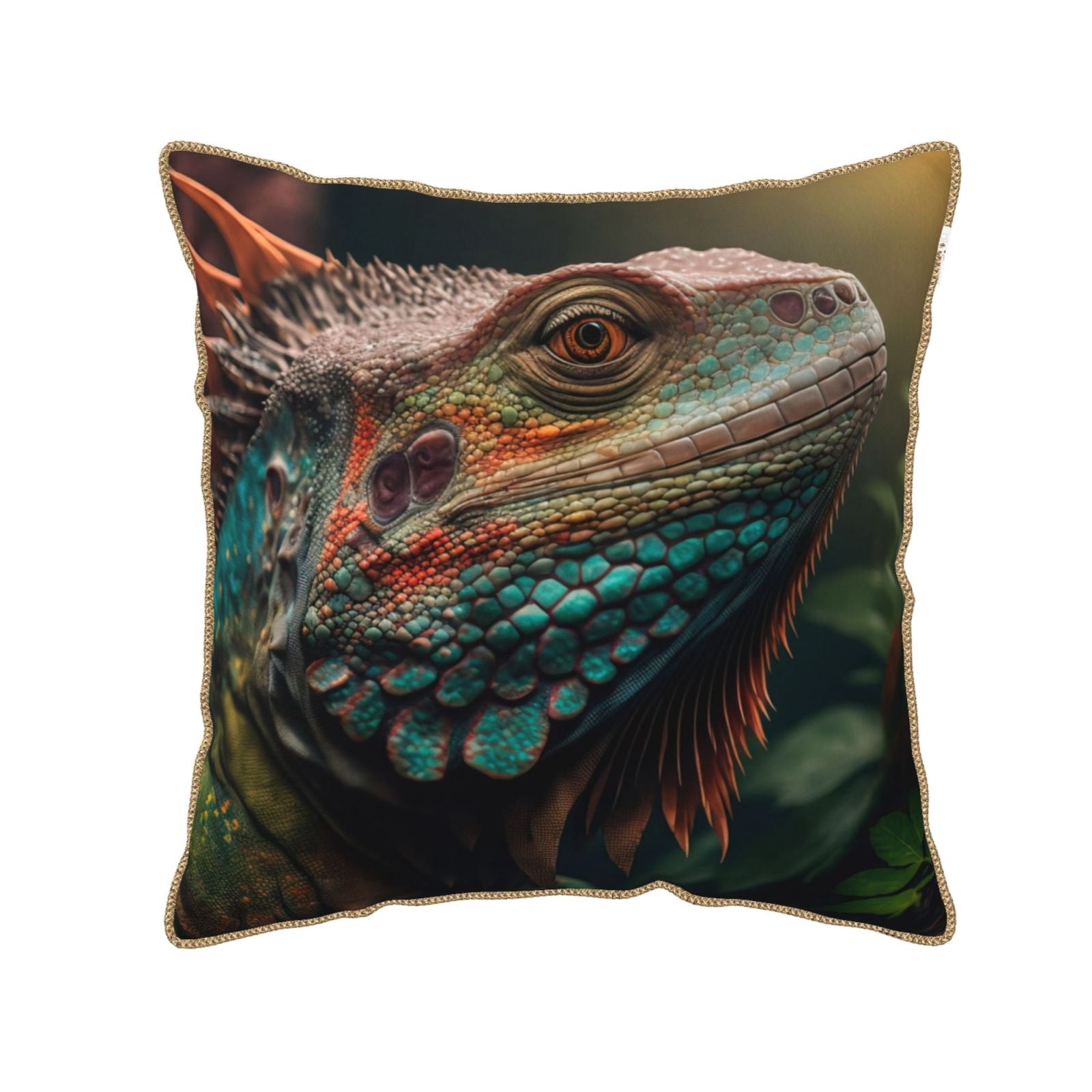 Fotbe Realistic Colorful Chameleon Pattern Velvet Decorative Throw ...