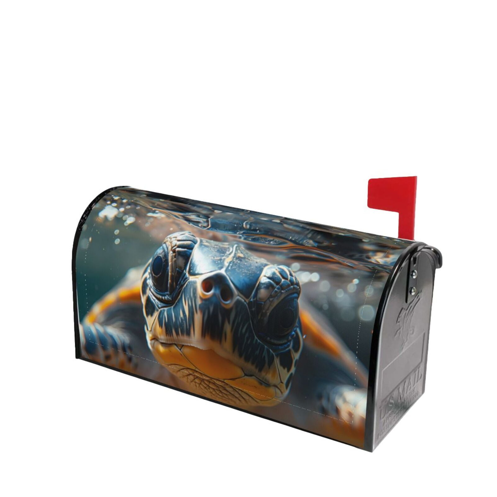 Fotbe Realistic Cute Sea Turtle Mailbox Covers Post Letter Box Cover ...