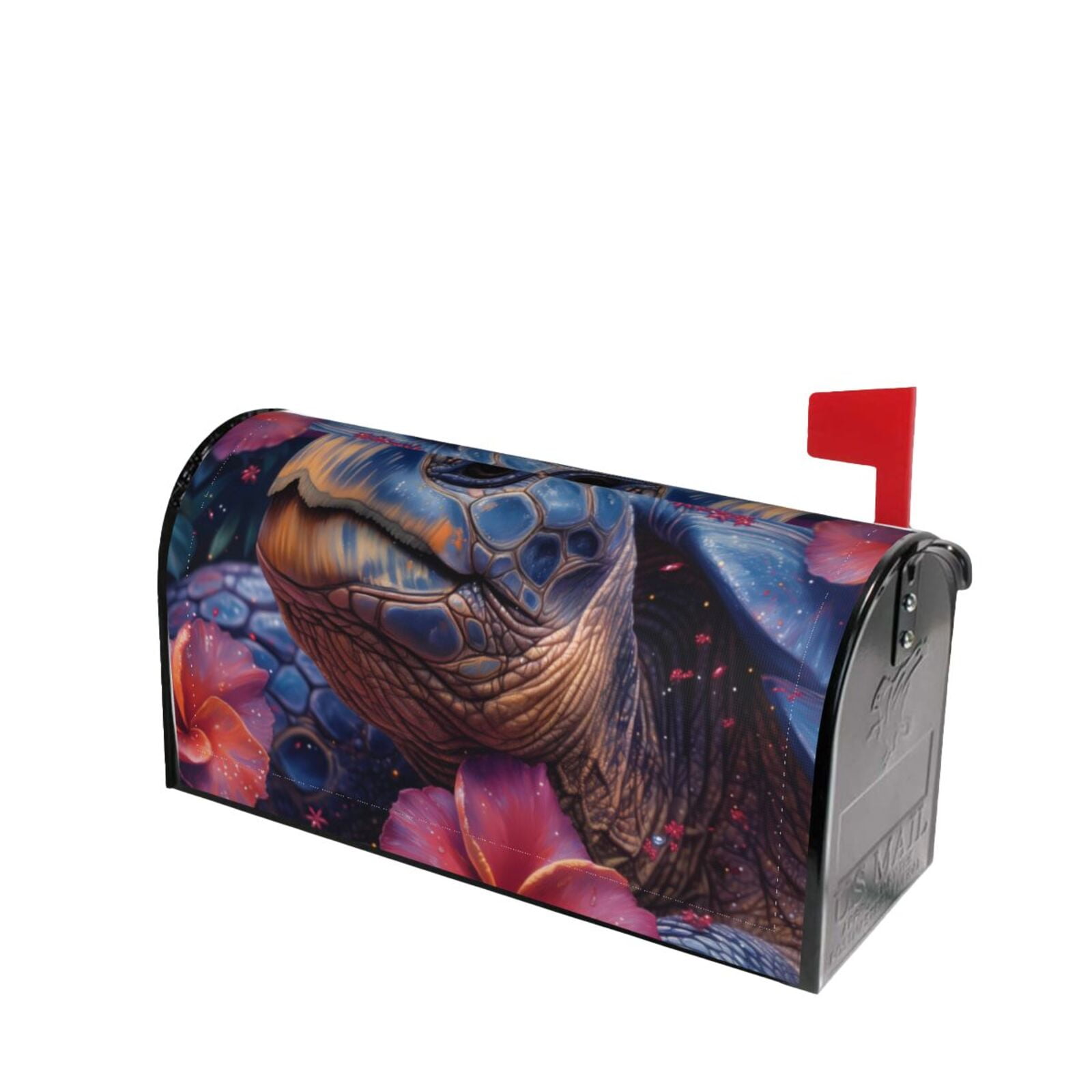 Fotbe Realistic Flower Turtle Mailbox Covers Post Letter Box Cover ...