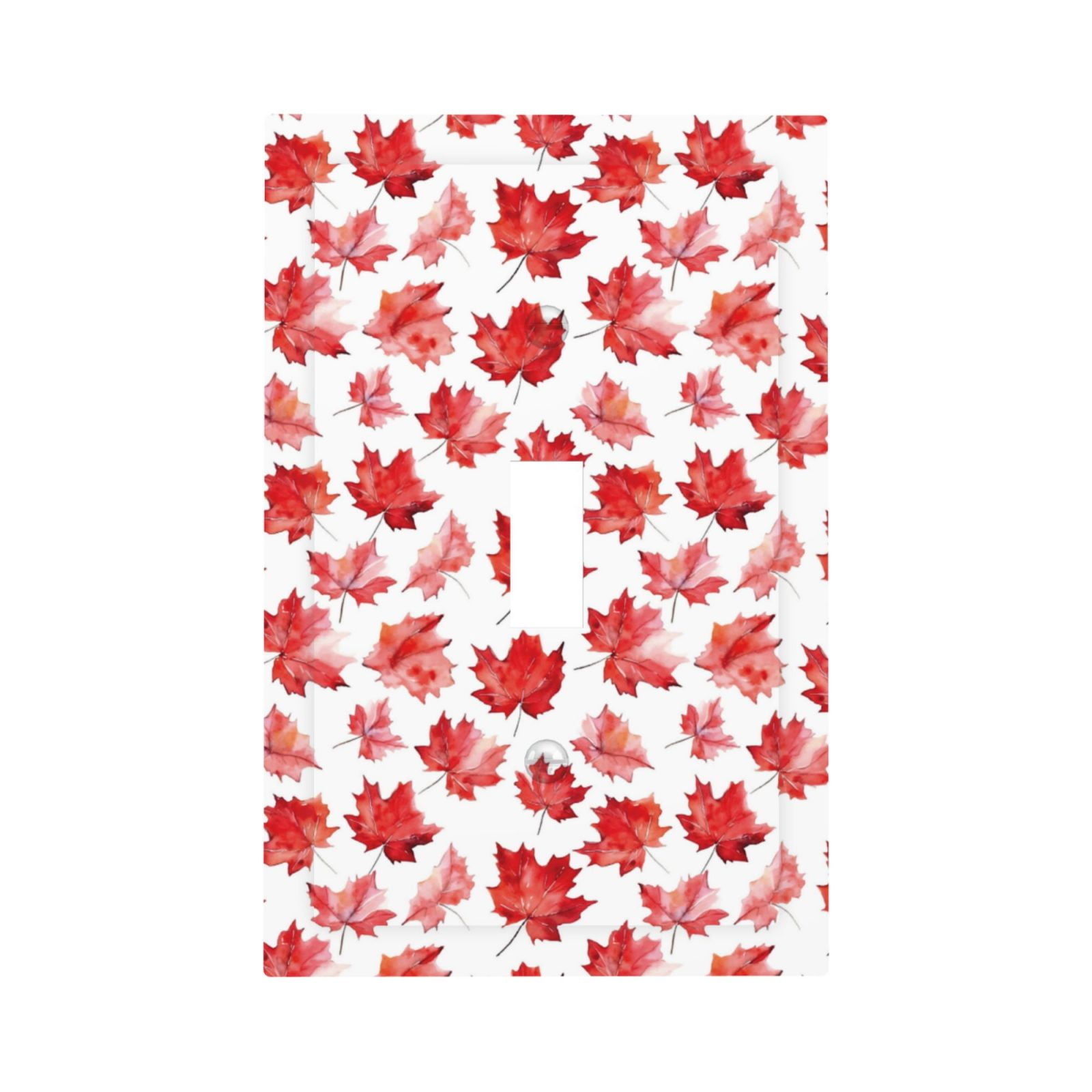Fotbe Realistic Maple Leaf Print Duplex Receptacle Wall Plate, 1-Gang 5 ...