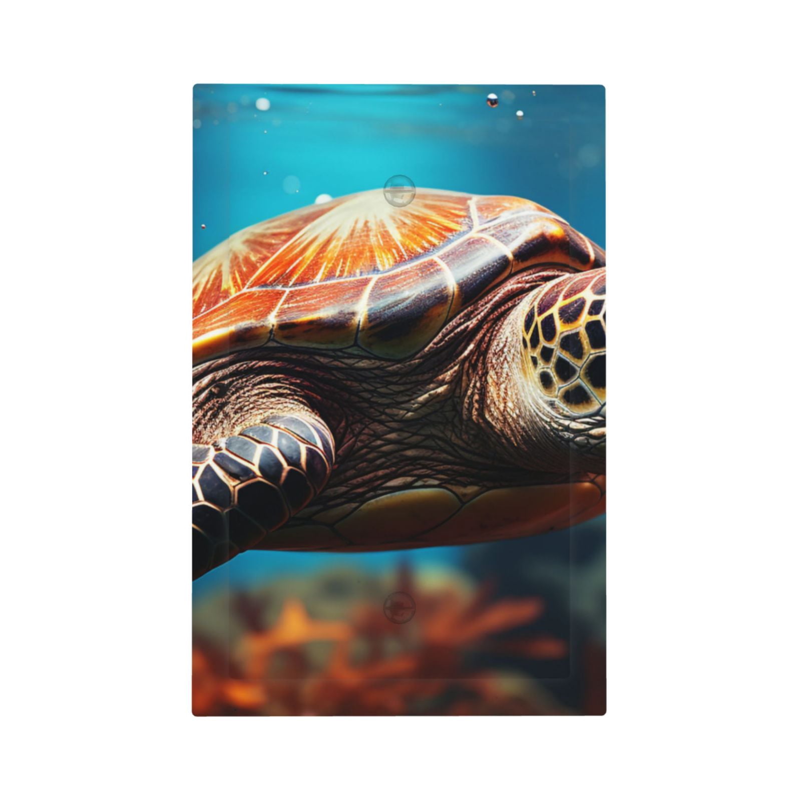 Fotbe Realistic Turtle Print Duplex Receptacle Wall Plate, 1-Gang 5.0 ...