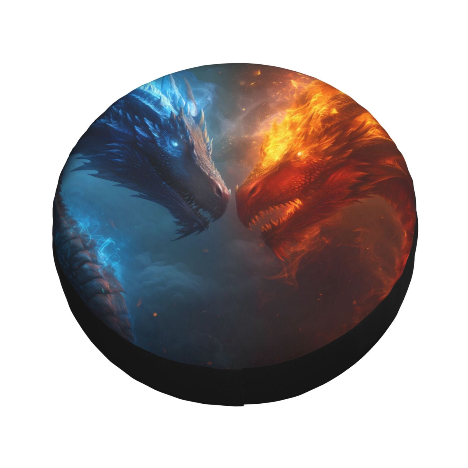 Fotbe Red And Blue Fire Dragon E Spare Tire Cover Thickening Universal ...