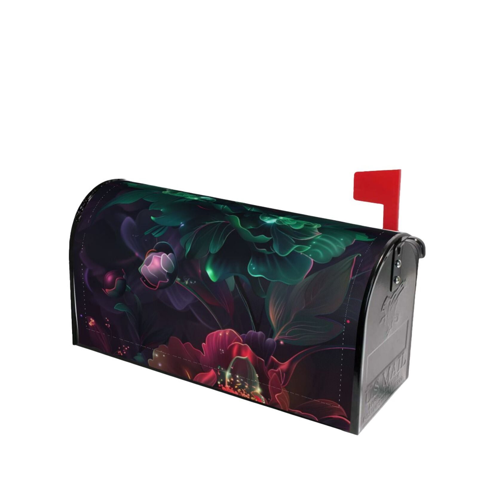 Fotbe Red And Green Carnation Mailbox Covers Post Letter Box Cover ...