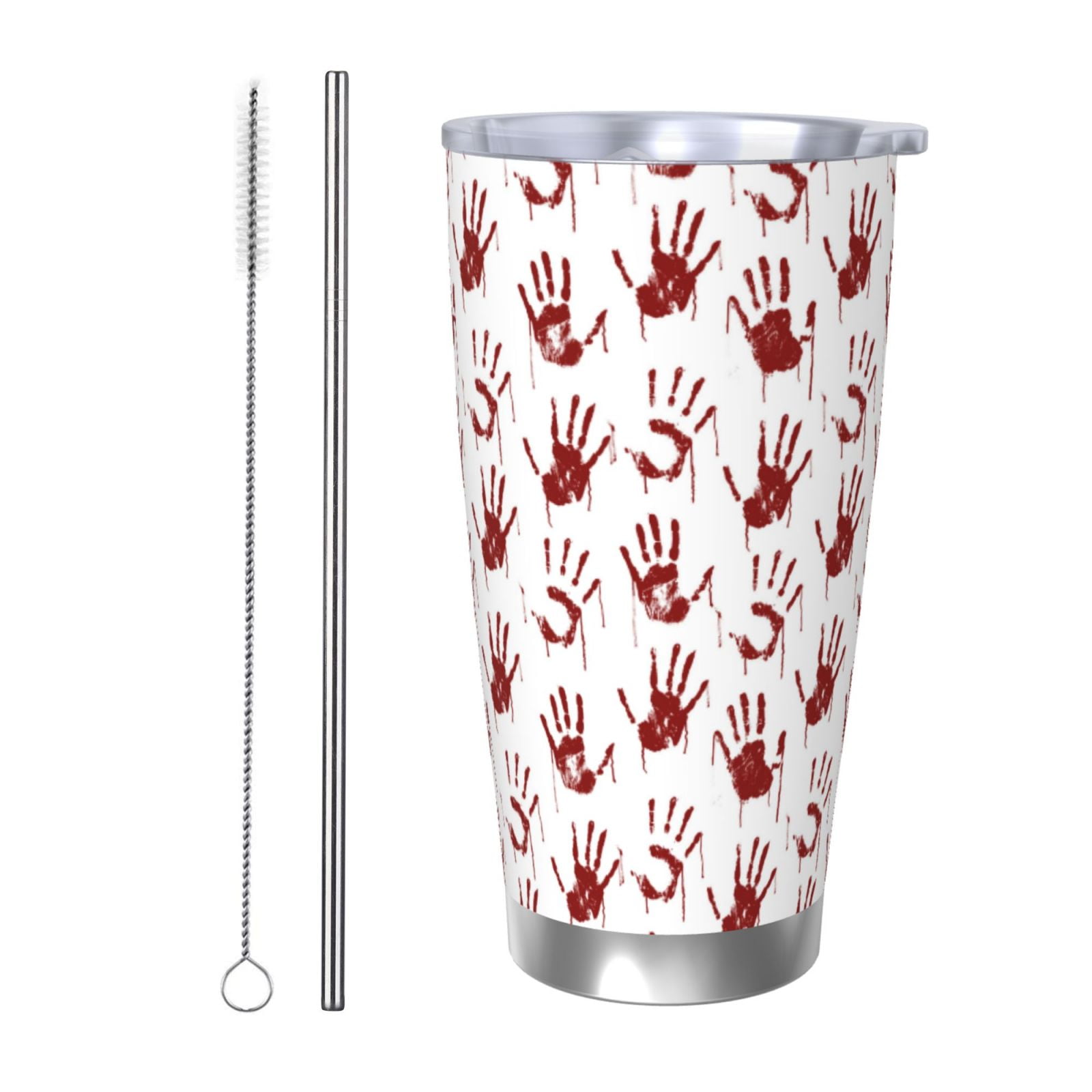 Fotbe Red Bloody Scary Hands2 Pattern 20 oz Tumbler Stainless Steel ...