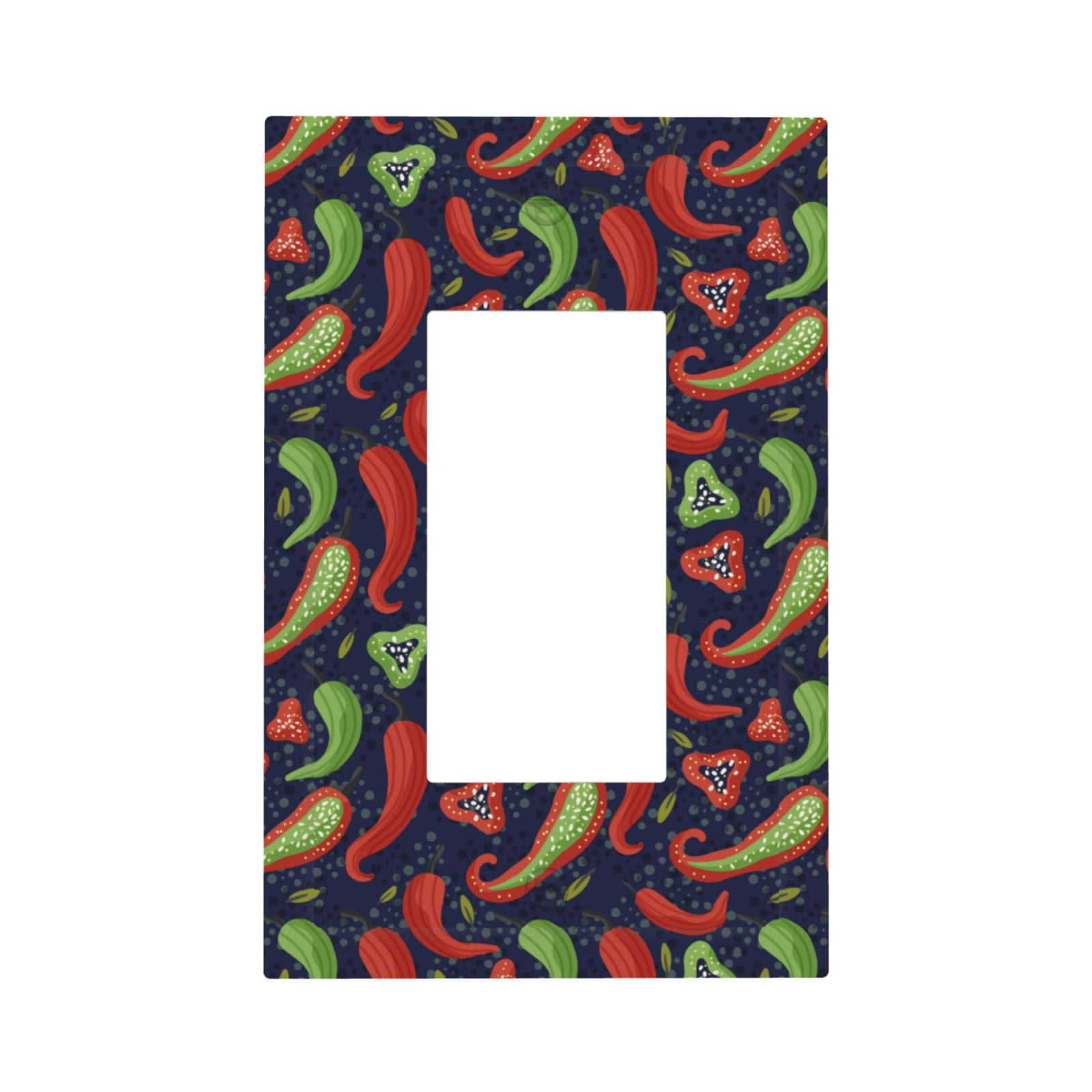 Fotbe Red Chili Print Duplex Receptacle Wall Plate, 1-Gang 5.0" x3.0 ...