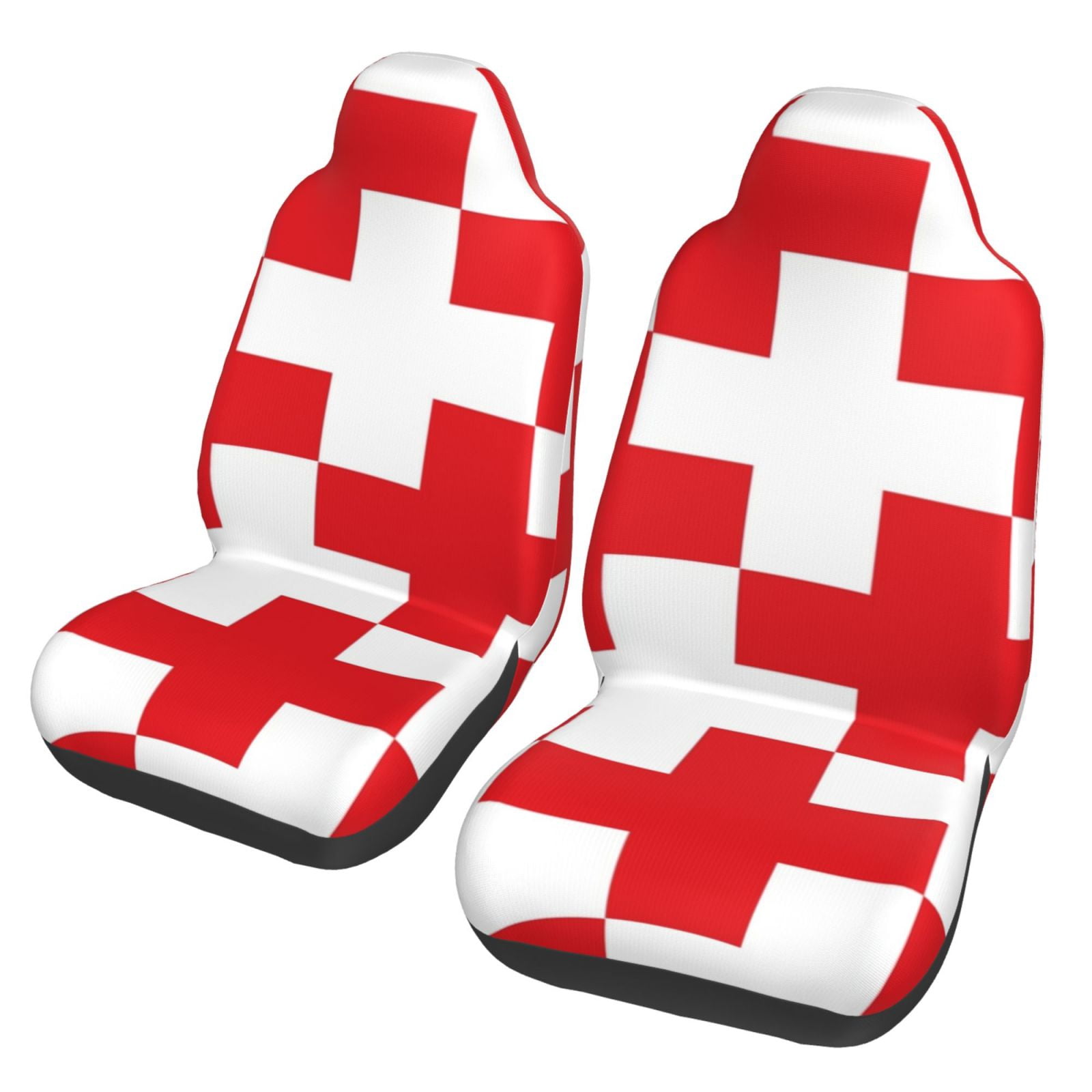 Fotbe Red Cross 1 Pattern Automotive Seat Covers for Cars Trucks and ...