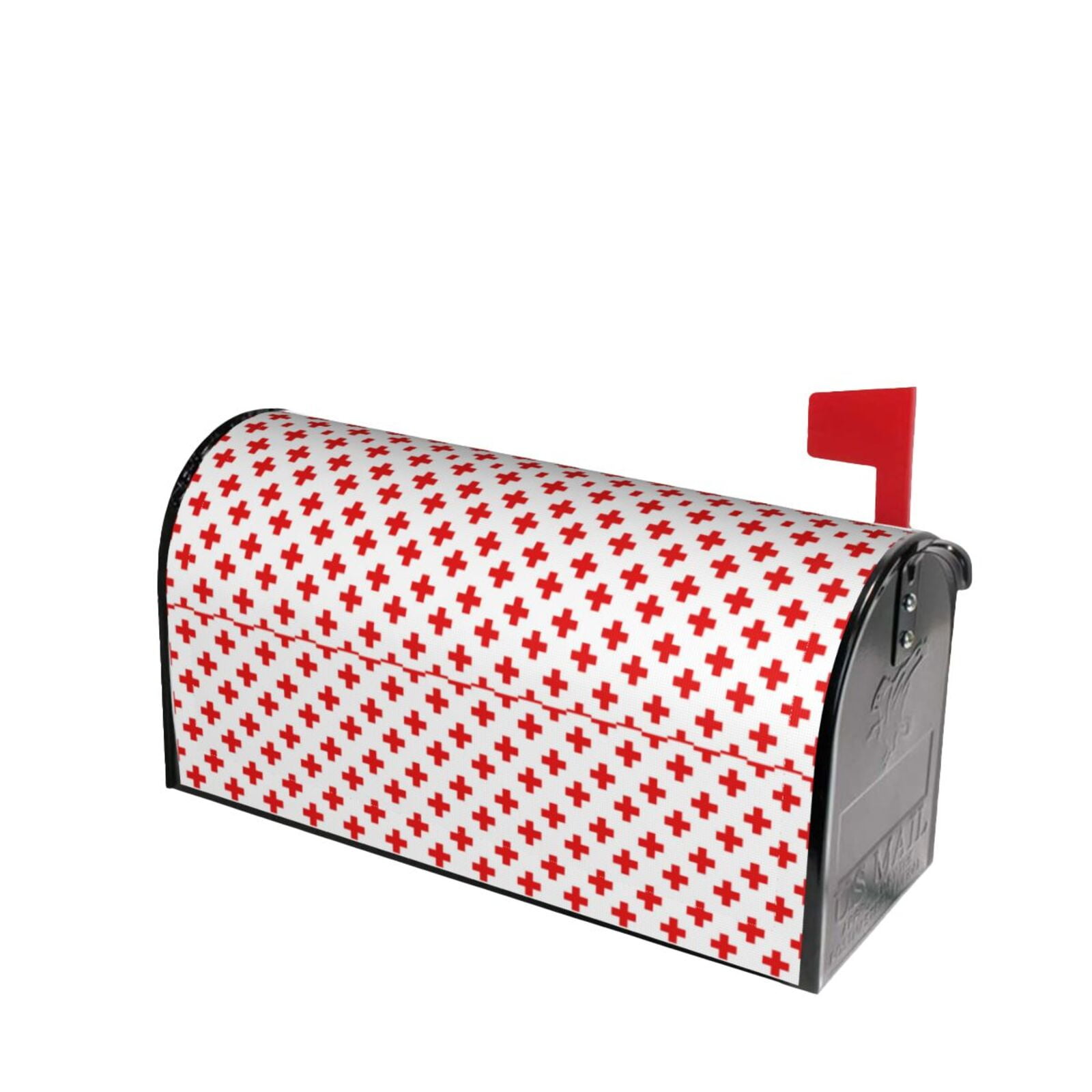Fotbe Red Cross Mailbox Covers Post Letter Box Cover Garden Decor ...