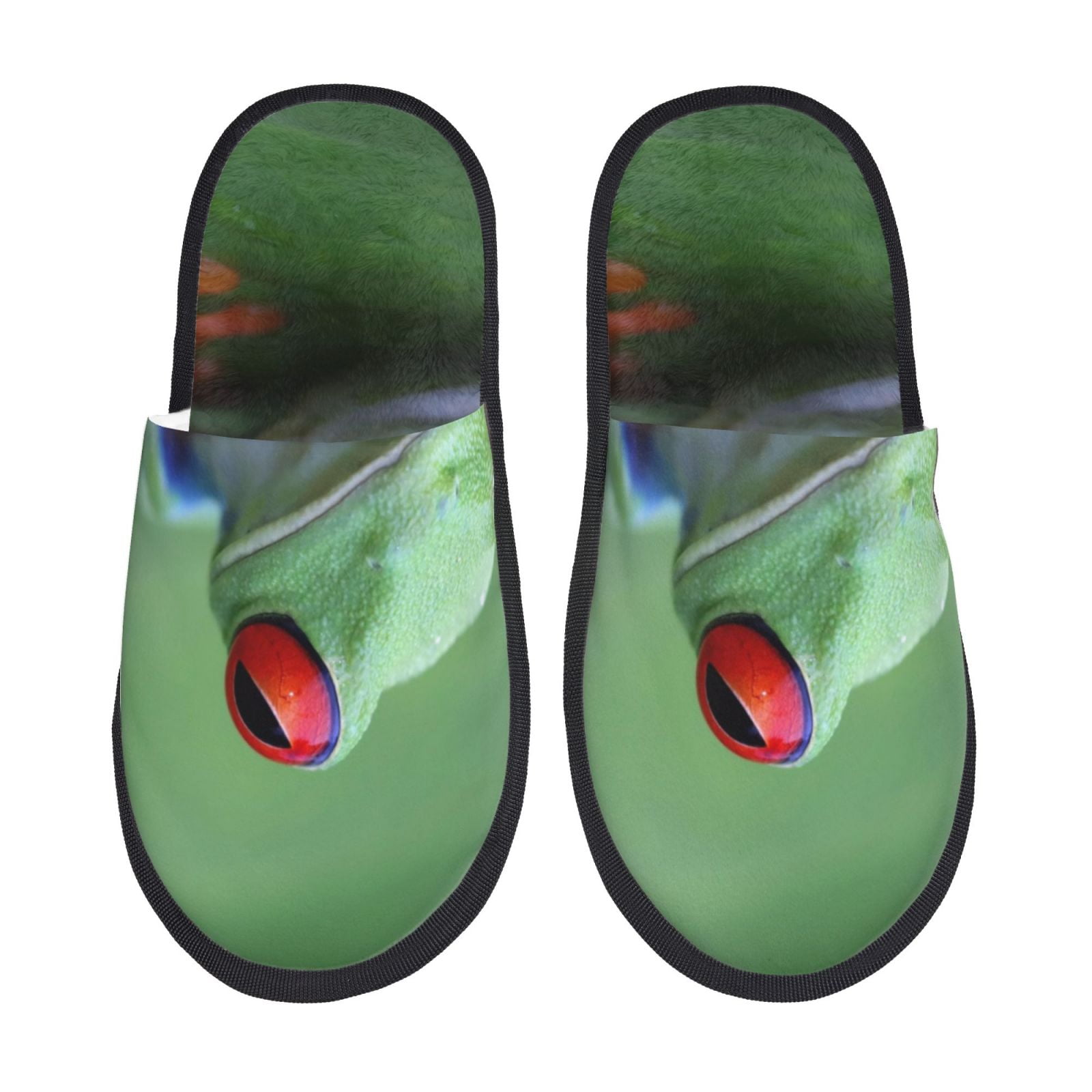 Fotbe Red-Eyed Tree Frog-1 Pattern Women's Fuzzy Slippers Plush ...