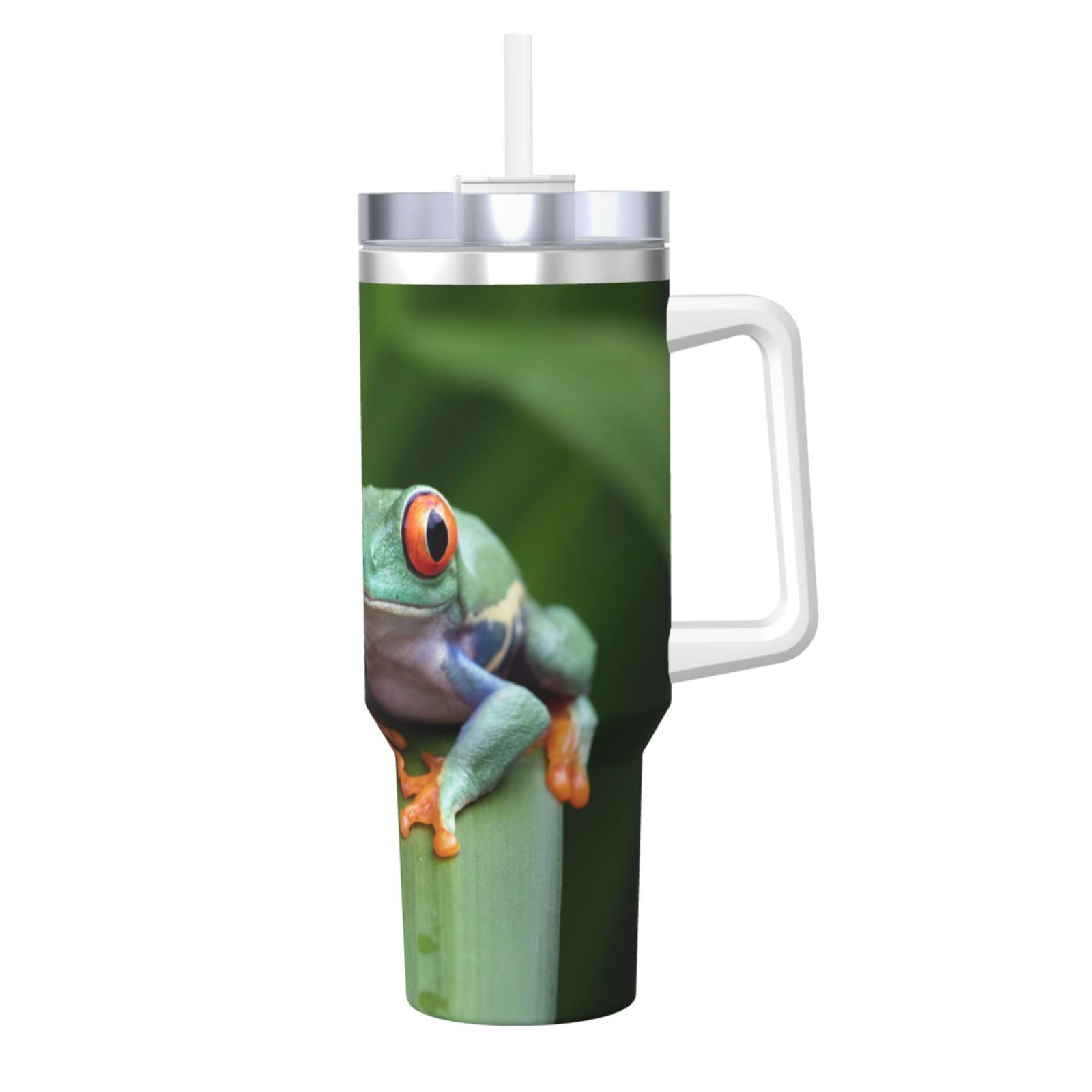 Fotbe Red-Eyed Tree Frog Pattern 40oz Ice Bully With Handle And Straw ...