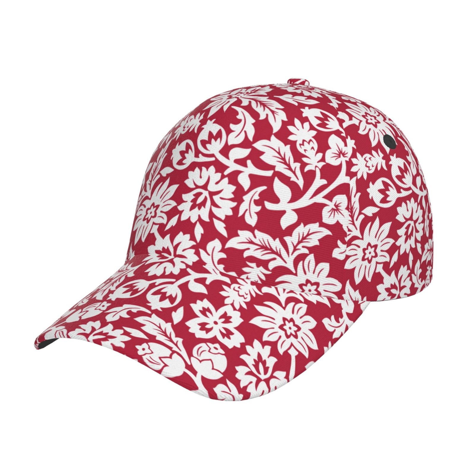 Fotbe Red Flowers Baseball Cap, Red Flowers Print Dad Hat,Outdoor Hat ...
