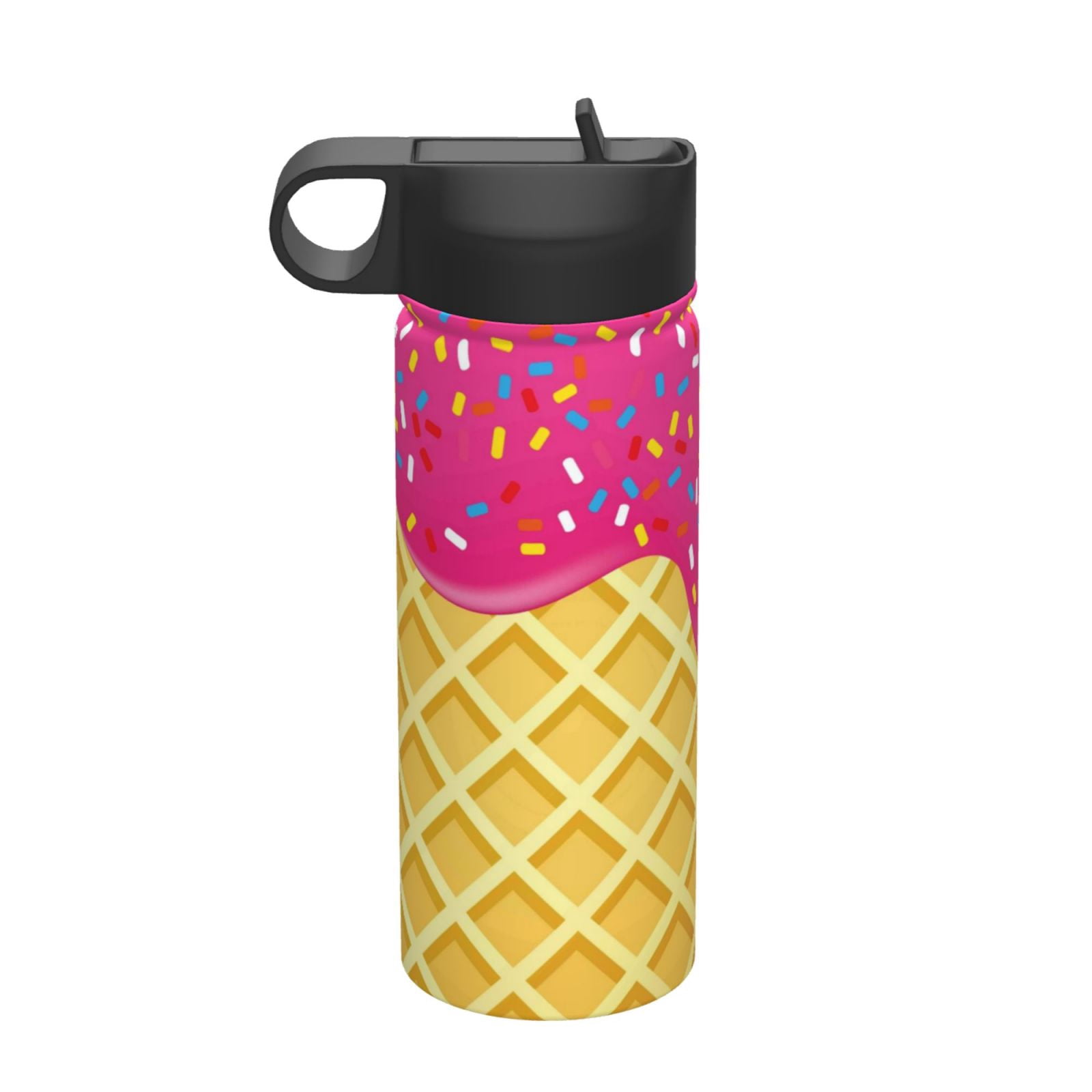 Fotbe Red Ice Cream Pattern 18oz Sports Insulated Kettle Stainless ...