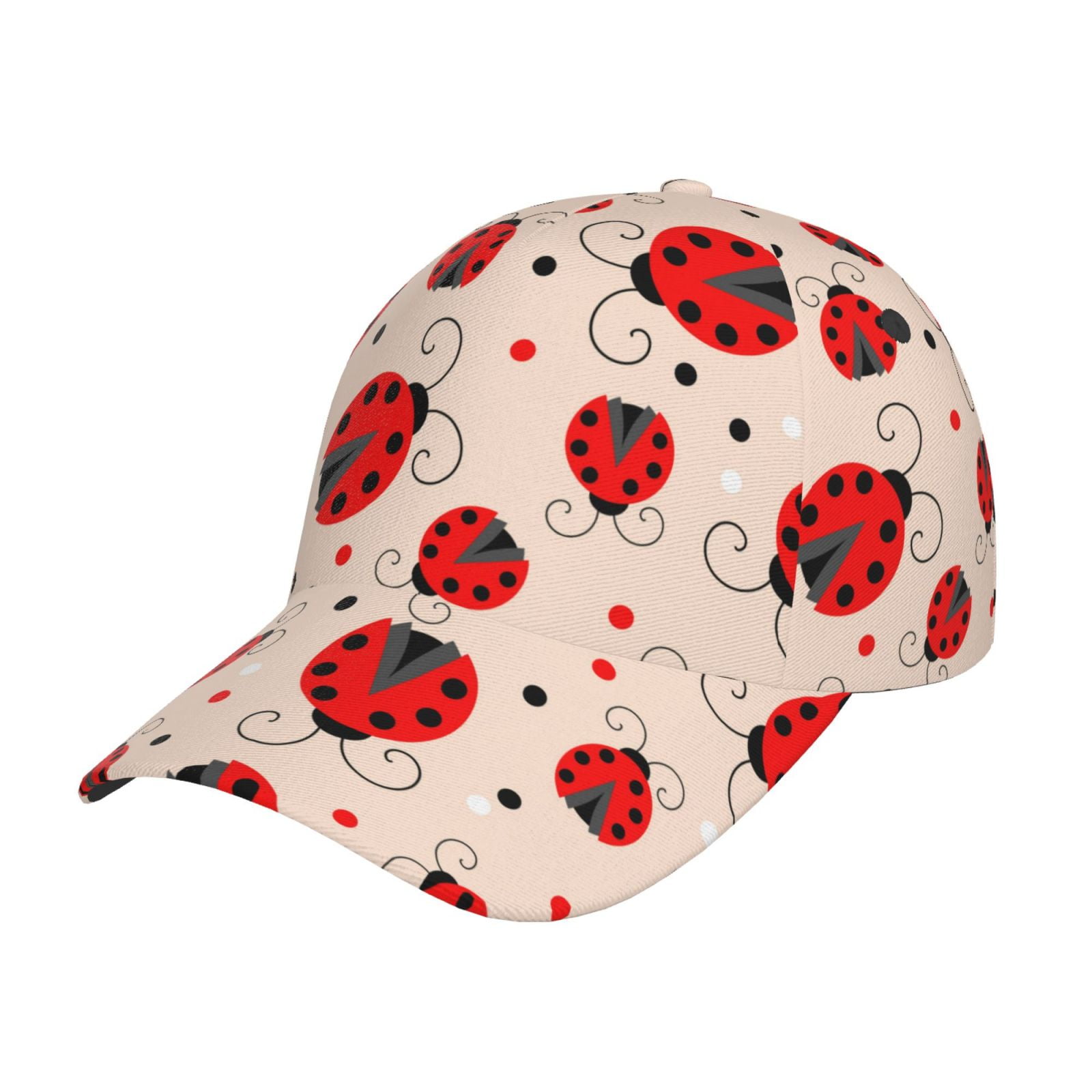 Fotbe Red Ladybug Baseball Cap, Red Ladybug Print Dad Hat,Outdoor Hat ...