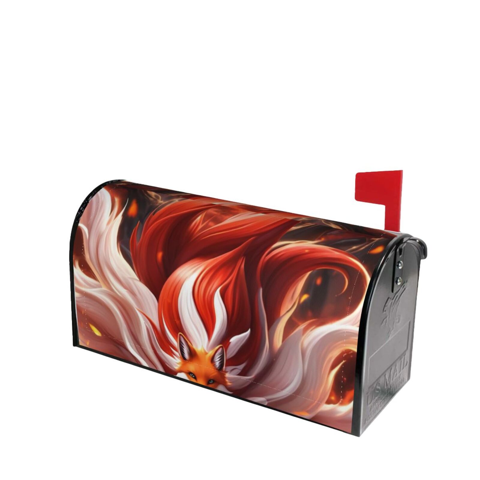 Fotbe Red Leaf Flame Fox Mailbox Covers Post Letter Box Cover Garden ...