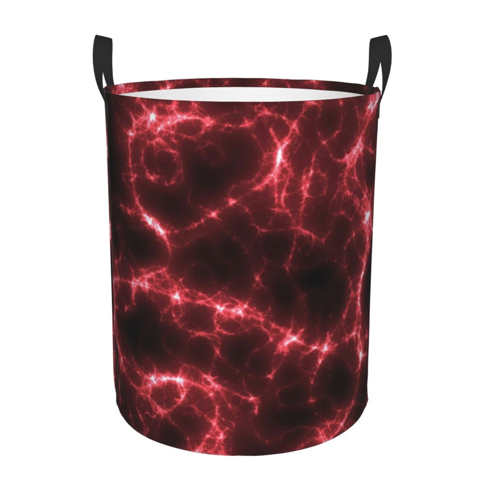 Fotbe Red Line Laundry Basket with Handles, Waterproof Large Laundry ...