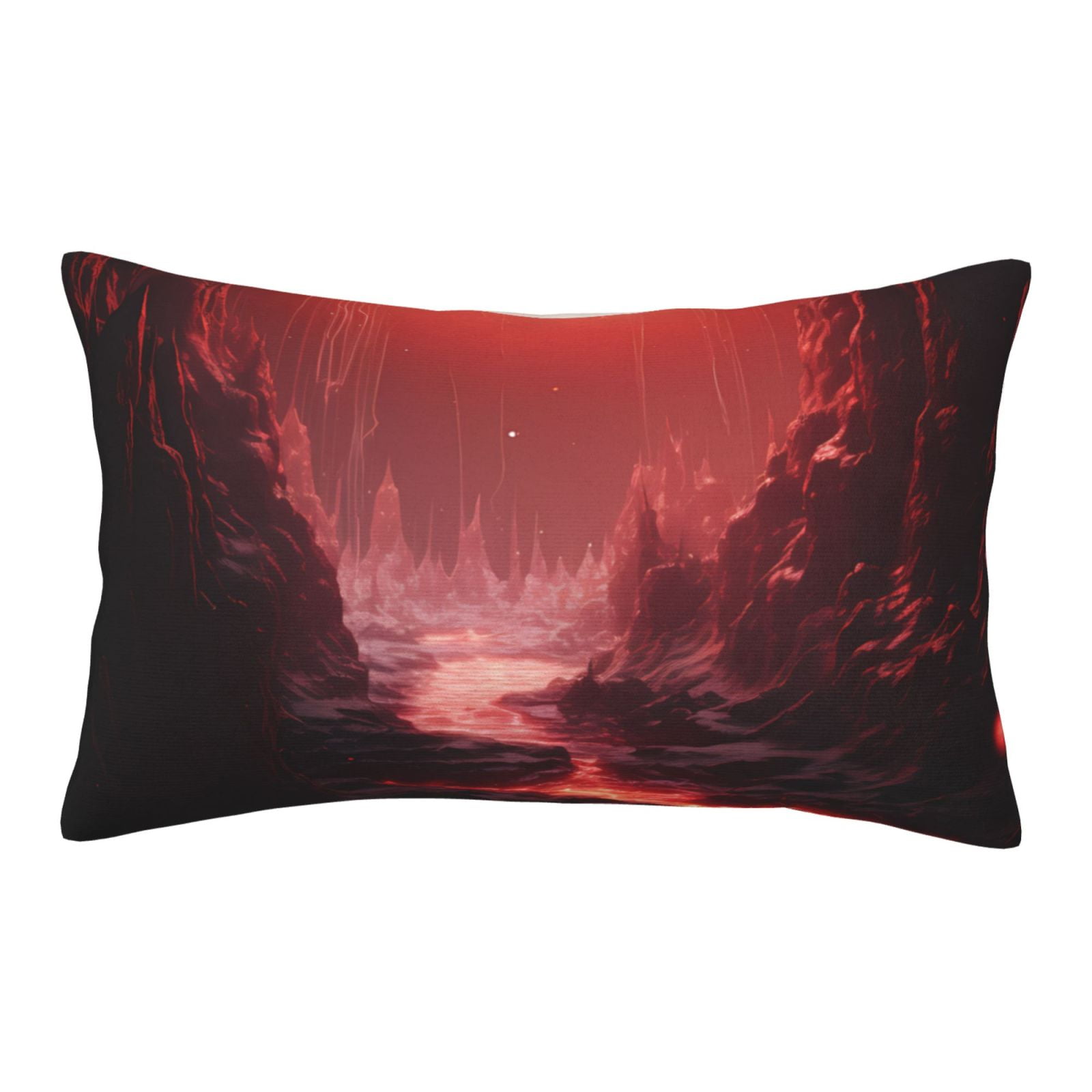 Fotbe Red Moon Lava Pillow Cases - Envelope Closure - Luxury, Extra ...