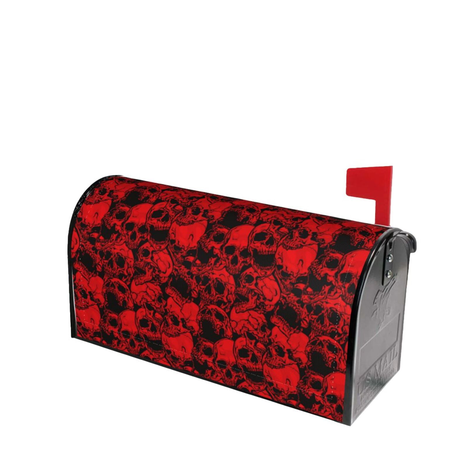 Fotbe Red Skulls 3 Mailbox Covers Post Letter Box Cover Garden Decor ...
