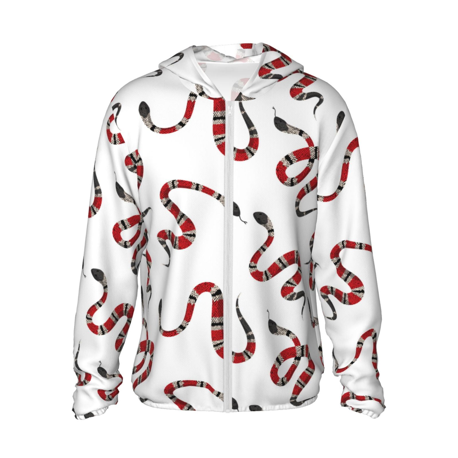 Fotbe Red Snake Men's Women's UPF 50+ Sun Protection Jacket Hooded ...